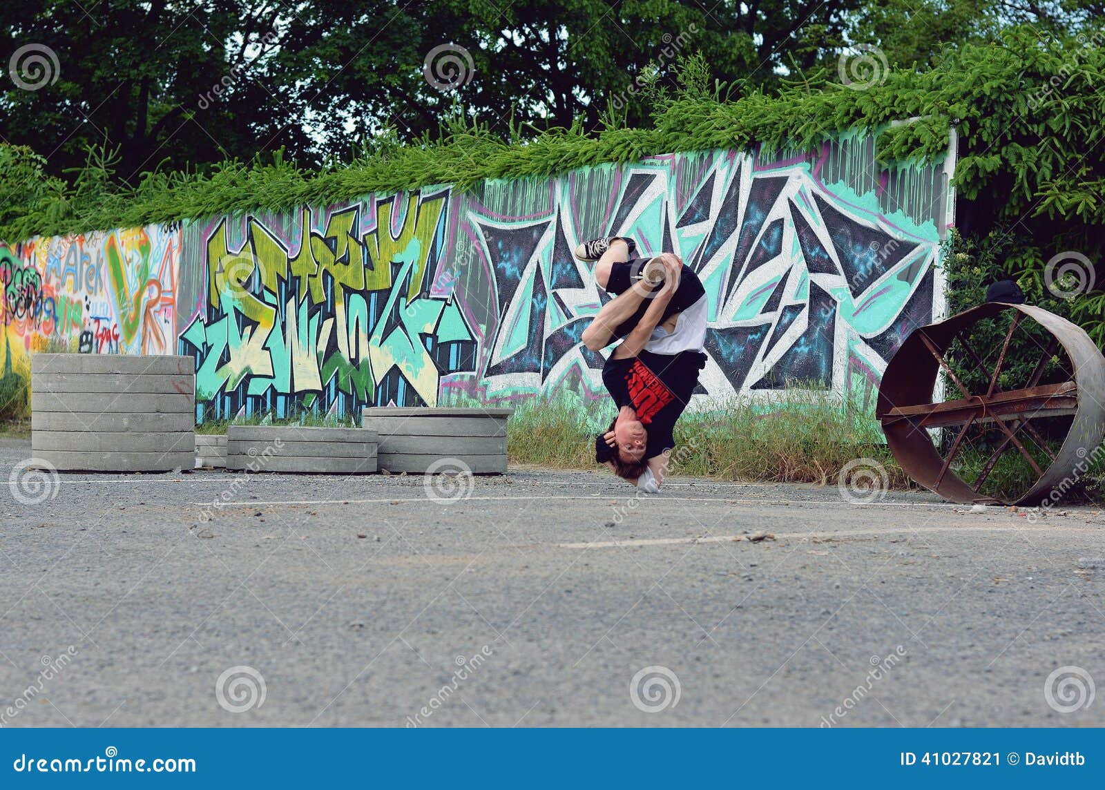 Breakdancers on the street stock image. Image of hand - 41027821