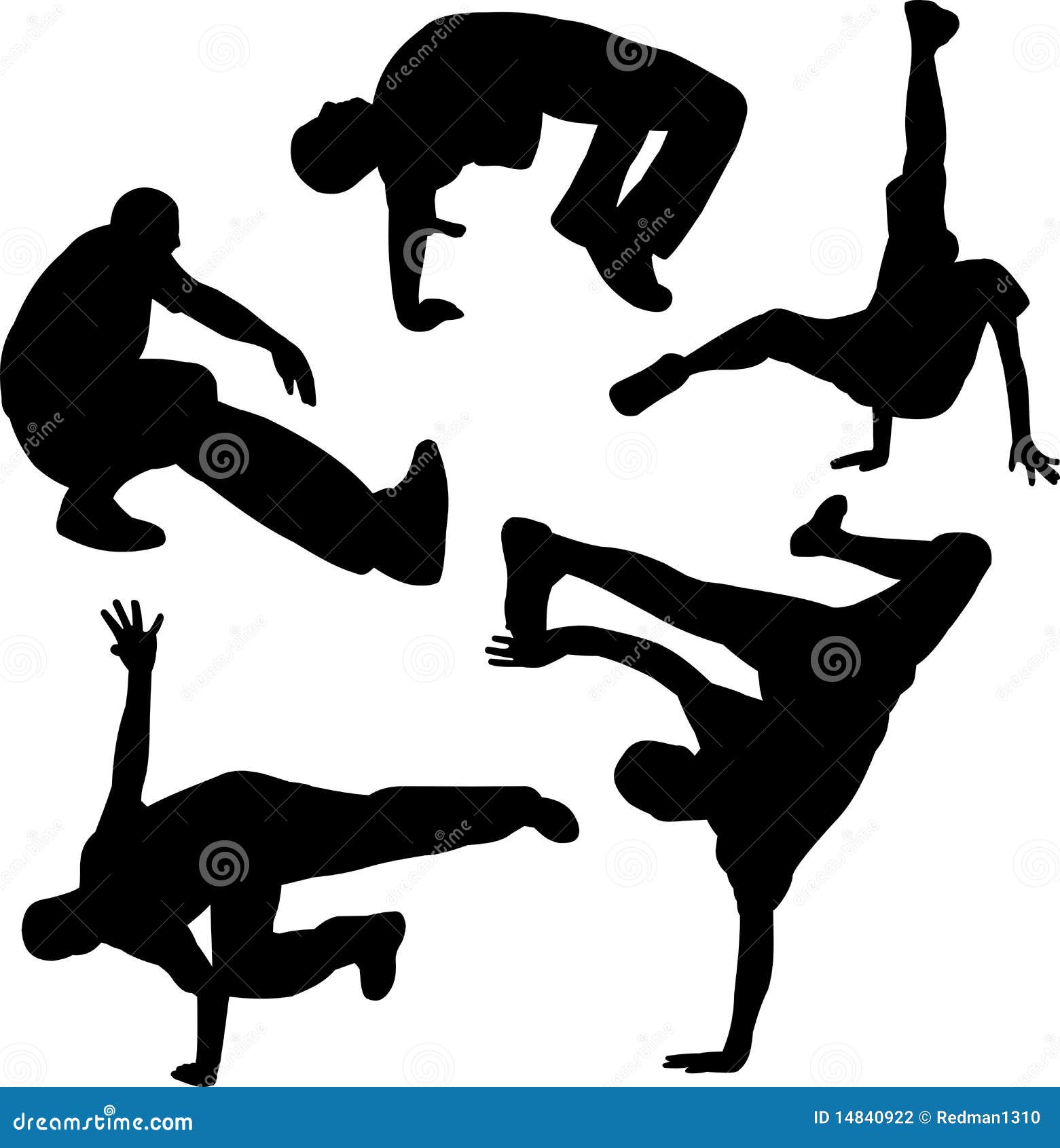 Breakdancing grupp vektor illustrationer. Illustration av kvinna - 14840922