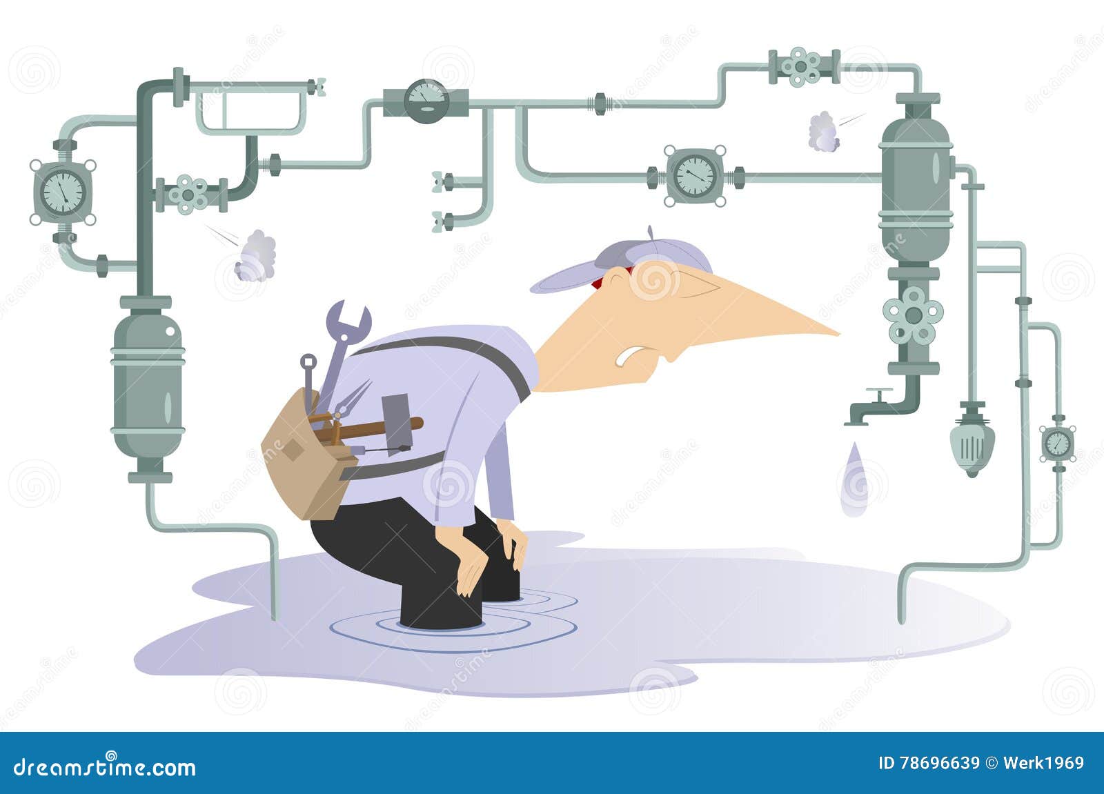 Breakdown stock vector. Illustration of occupation, coveralls - 78696639
