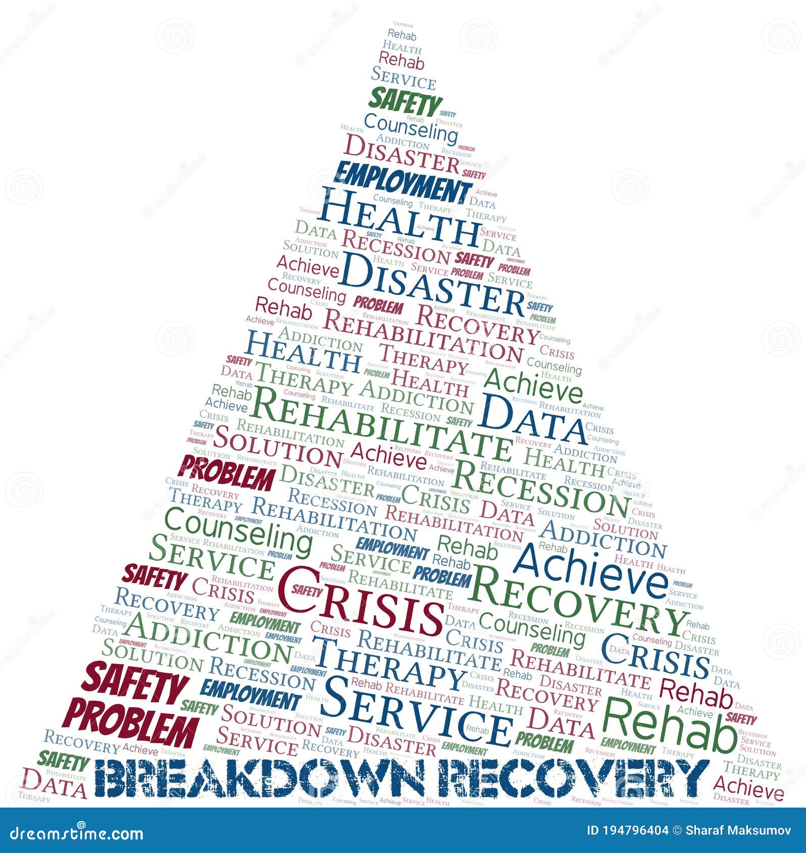 Breakdown Recovery Vector Word Cloud, Made with Text only. Stock ...