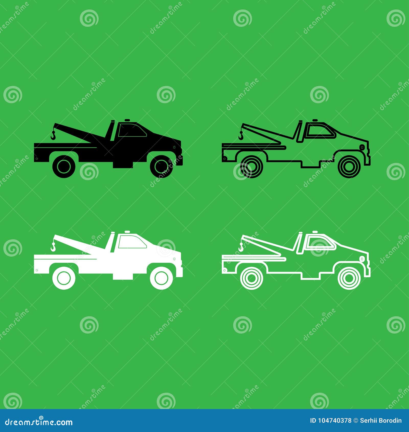 Breakdown Truck And Car Cartoon Vector | CartoonDealer.com #65654429