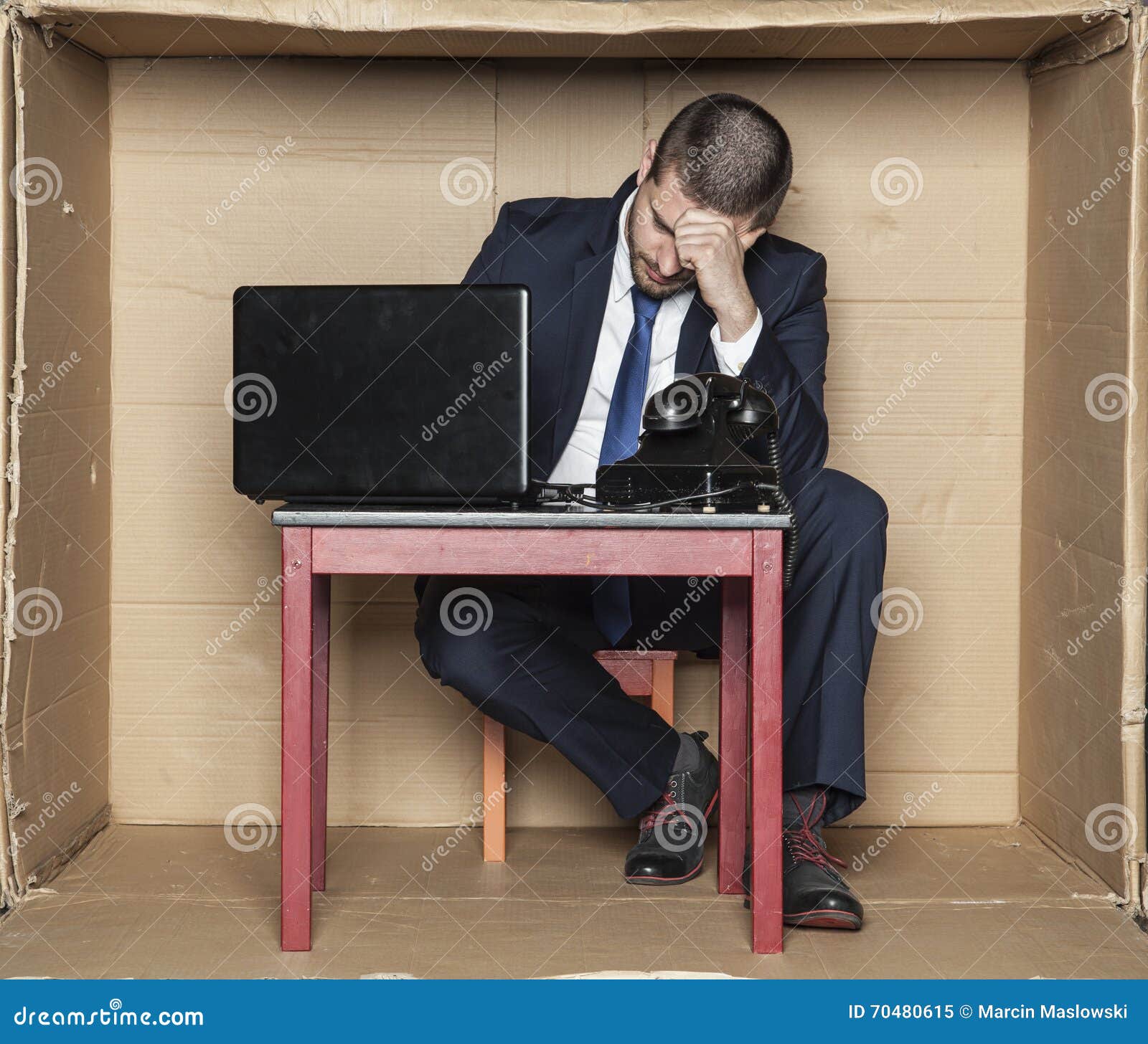 Breakdown at Work, Office Situation Stock Image - Image of business ...