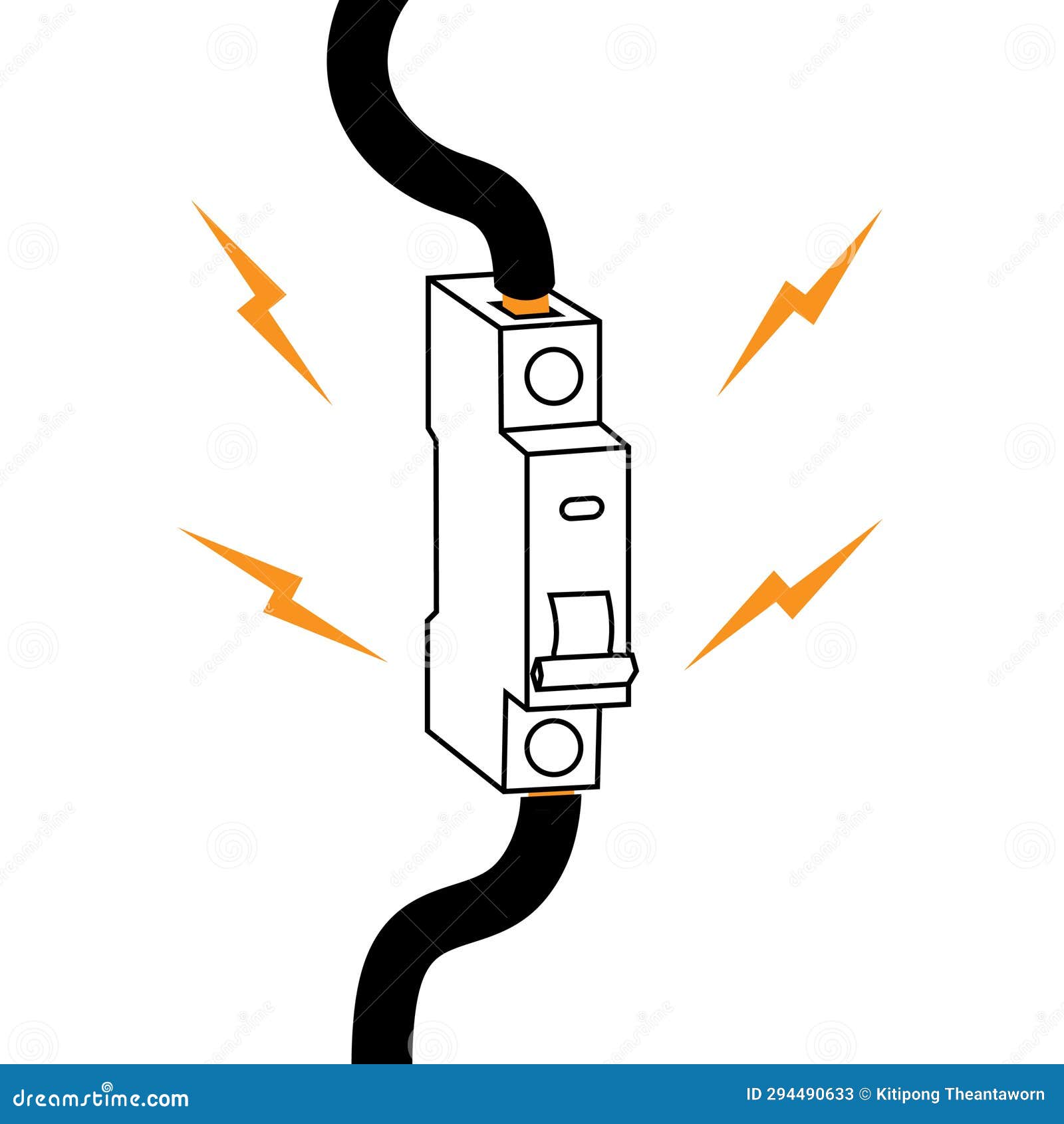 Damaged Switchboard. Cartoon Flat Illustration | CartoonDealer.com ...
