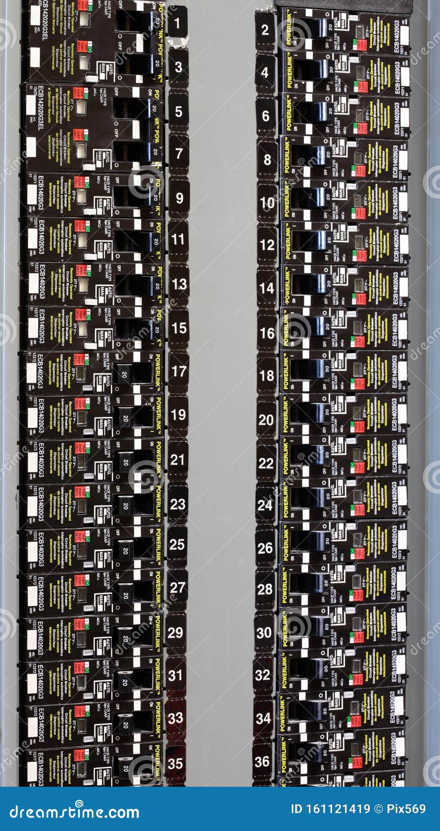 A Power Distribution Panel or Breaker Box. Editorial Stock Image ...