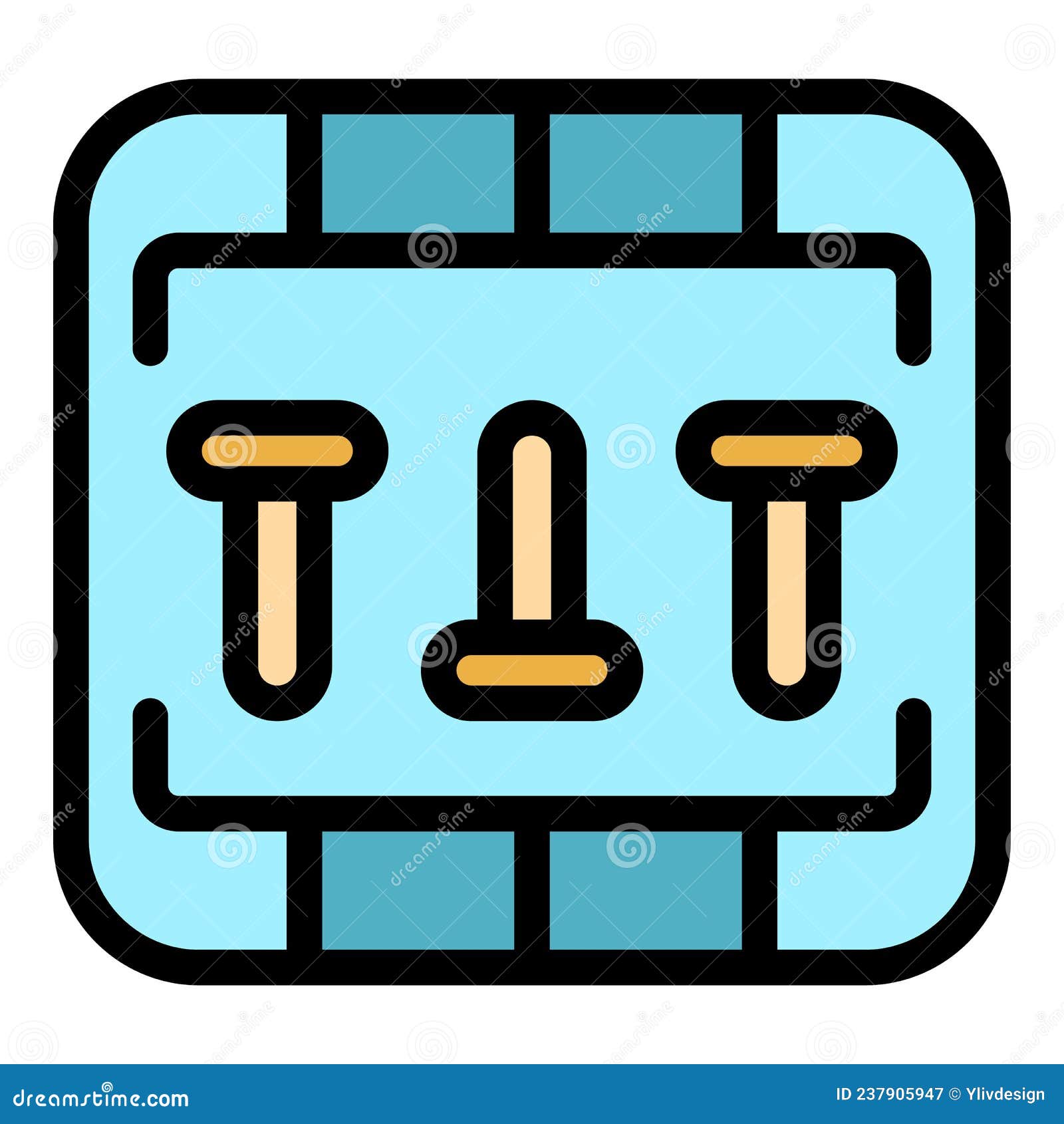 Breaker Box Icon Color Outline Vector Stock Vector - Illustration of ...