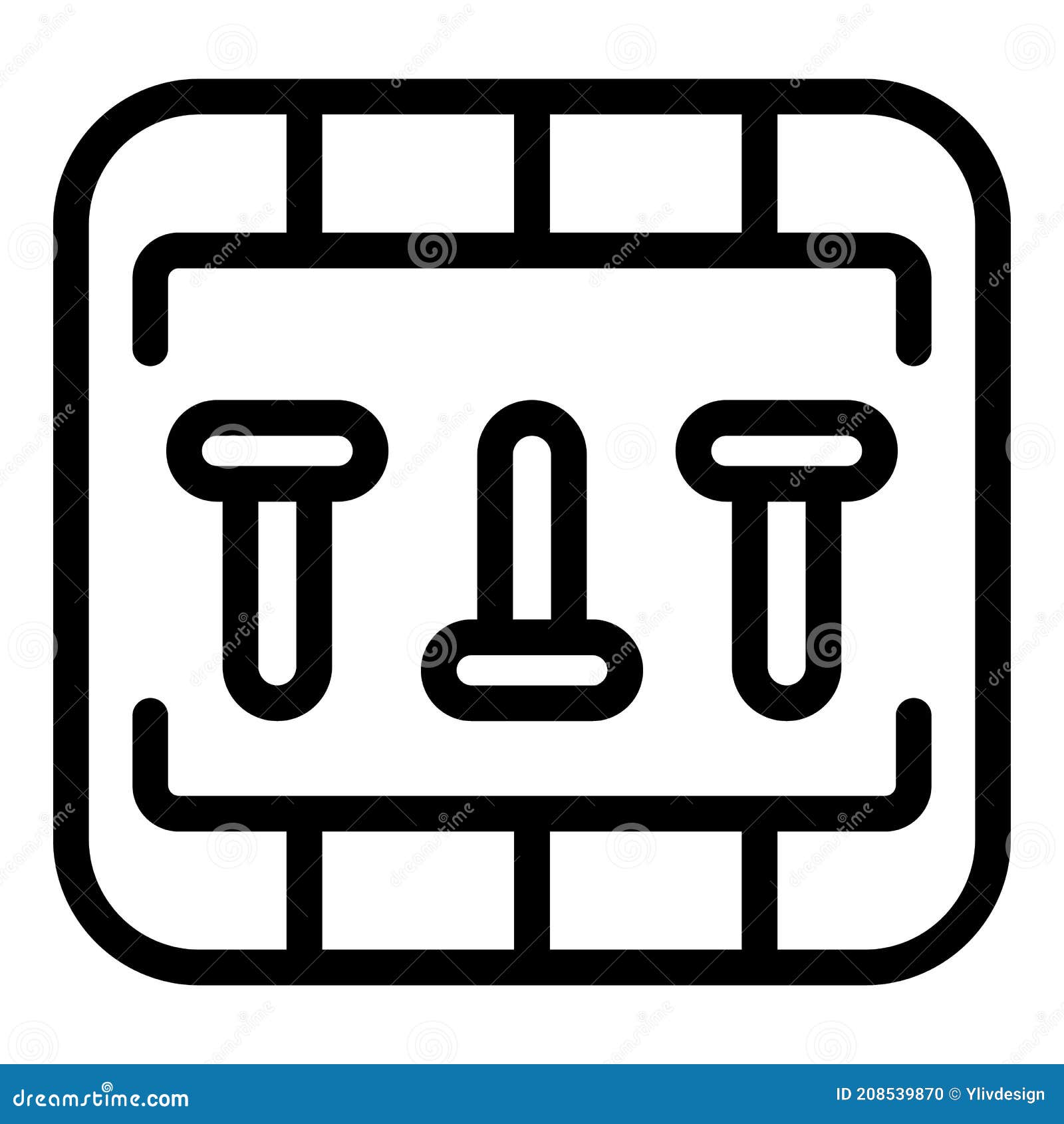 Breaker Box Icon, Outline Style Stock Vector - Illustration of power ...