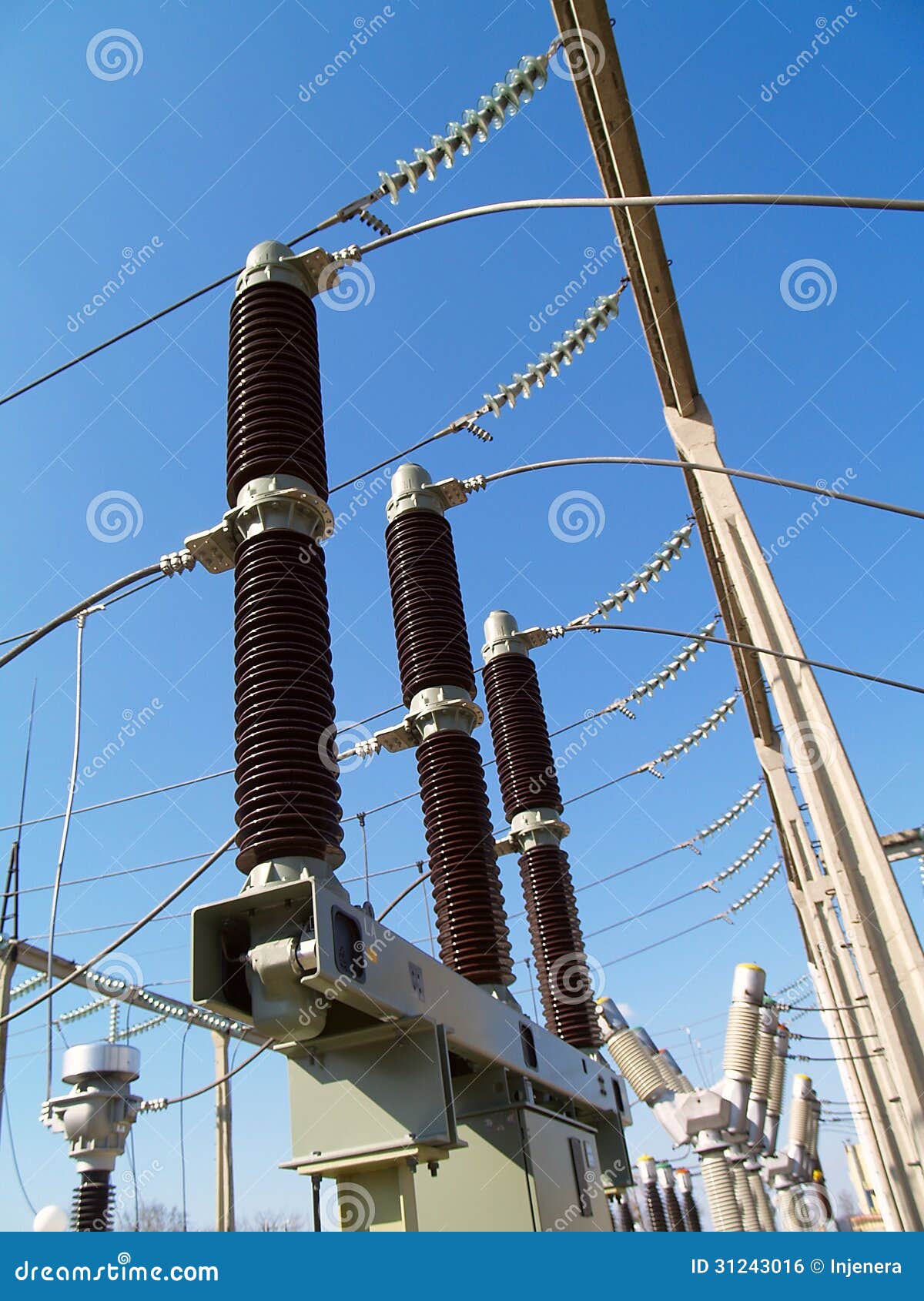 Breaker 110kV stock photo. Image of device, high, circuit - 31243016