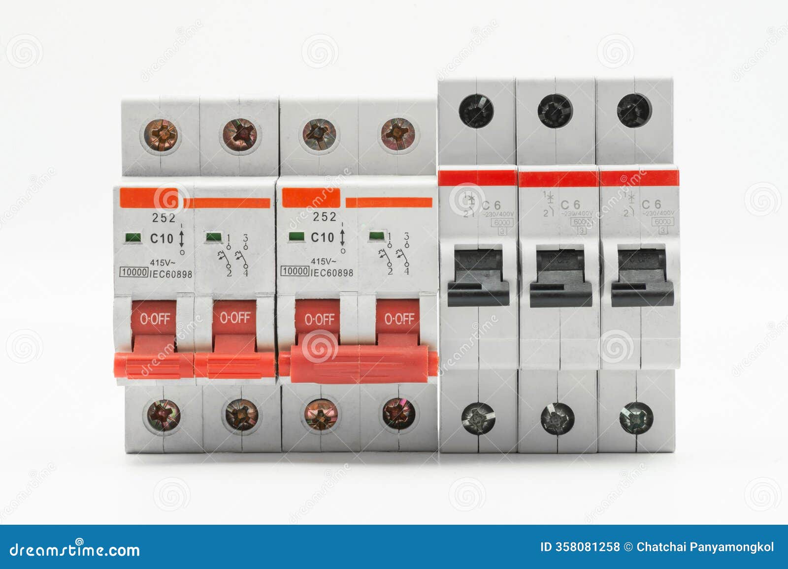 Electrical Safety Switch Box On Isolate Background.main Electrical ...