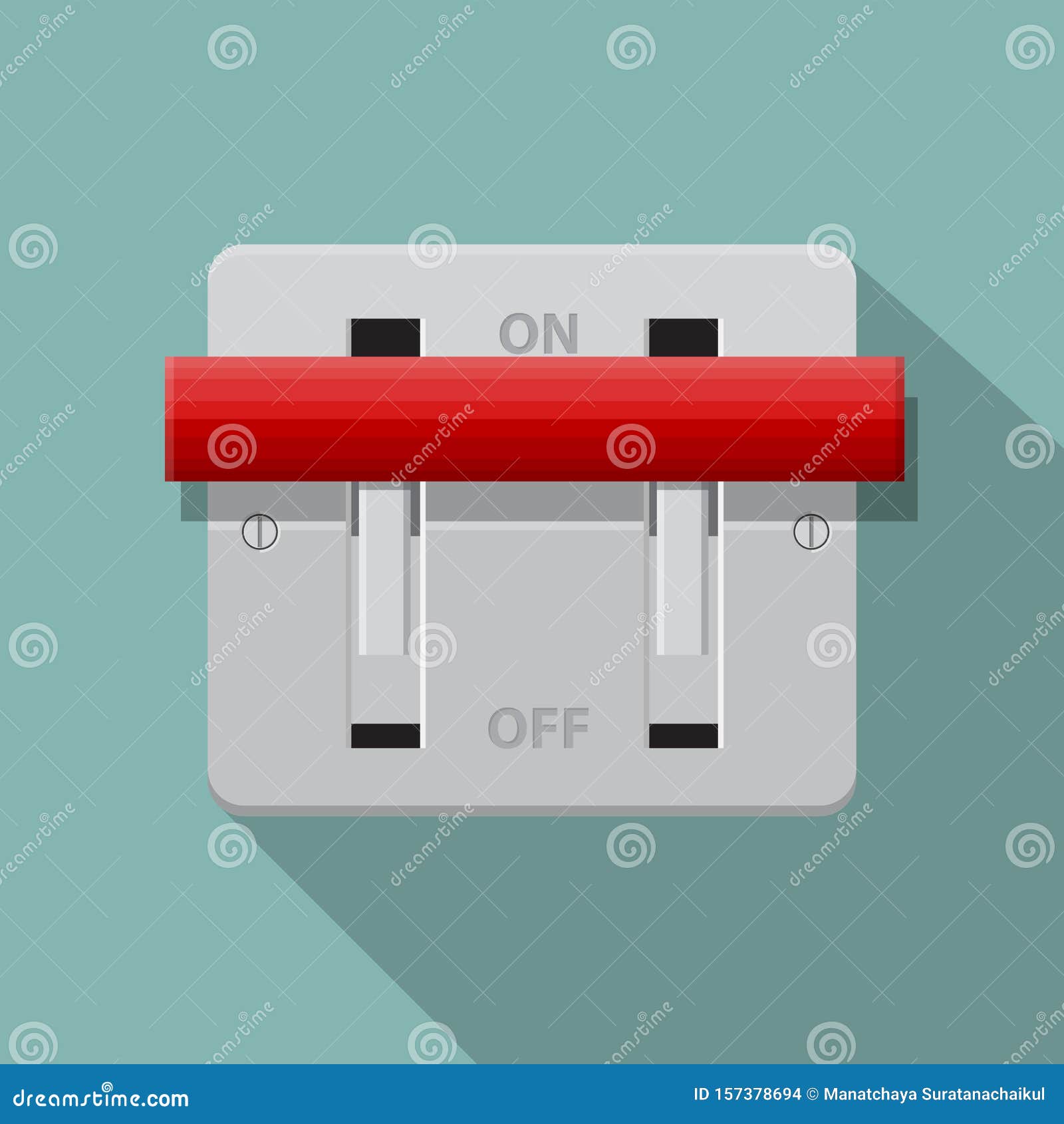 Breaker switch. stock illustration. Illustration of electrical - 157378694