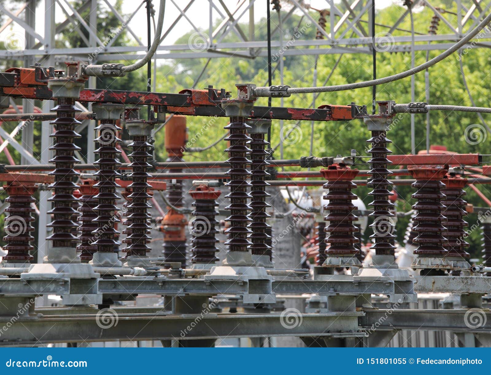 Breakers and High Voltage Switches in the Power Plant Stock Image ...
