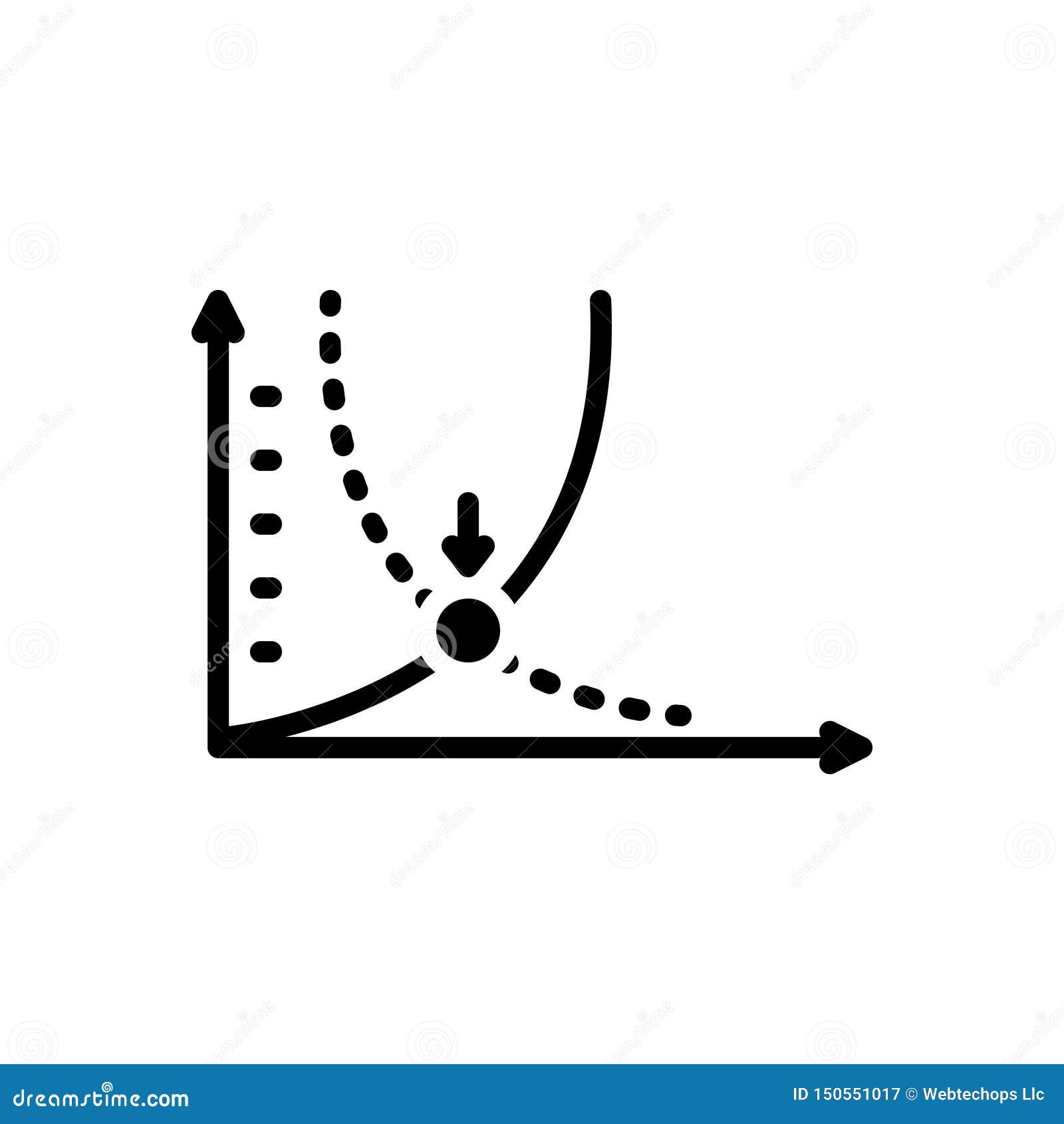 Black Solid Icon for Breakeven, Break and Even Stock Vector ...