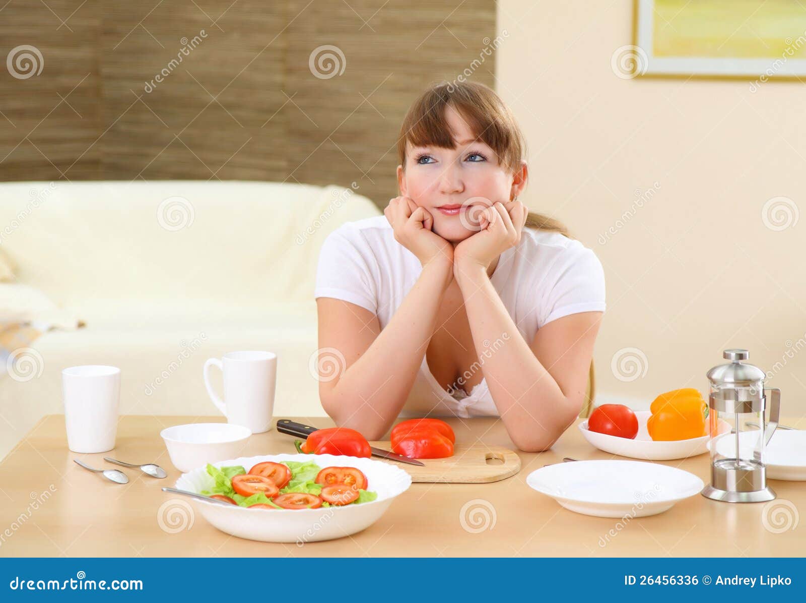 During breakfast stock photo. Image of food, cheerful - 26456336