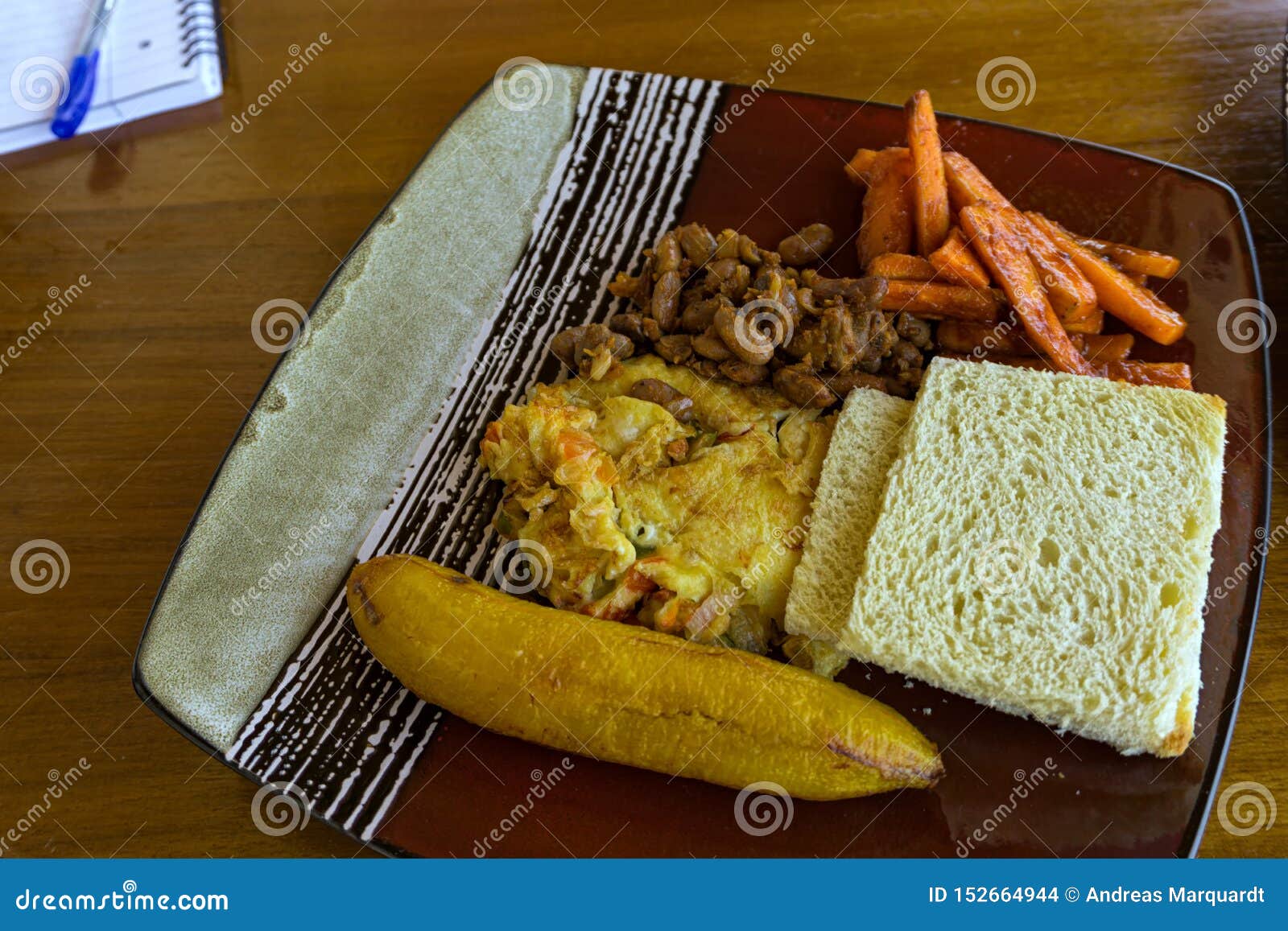 A Breakfast in an African Hotel Stock Photo - Image of banana ...