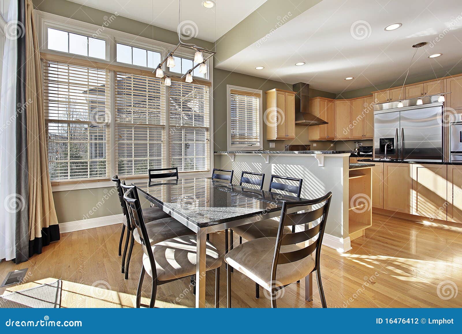 Breakfast Area in Luxury Home Stock Photo - Image of residential, meal ...