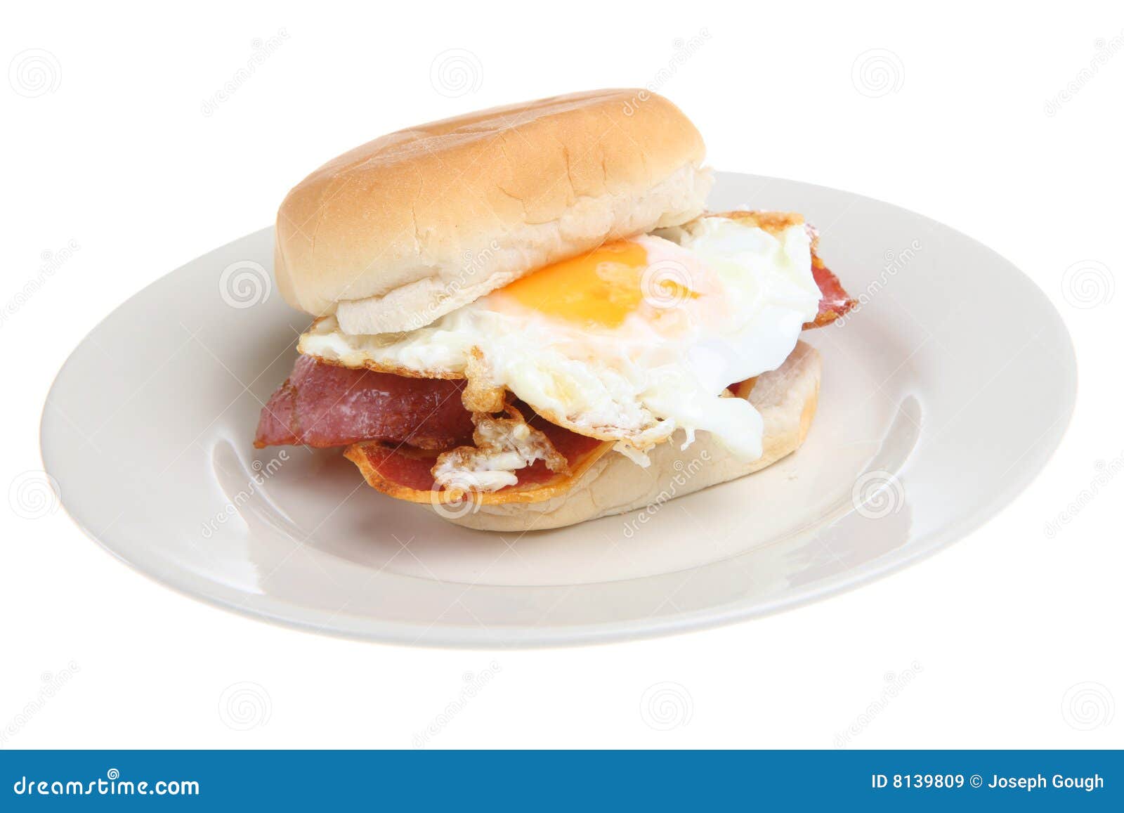 Breakfast Bacon & Egg Roll Stock Image - Image of yolk, meal: 8139809
