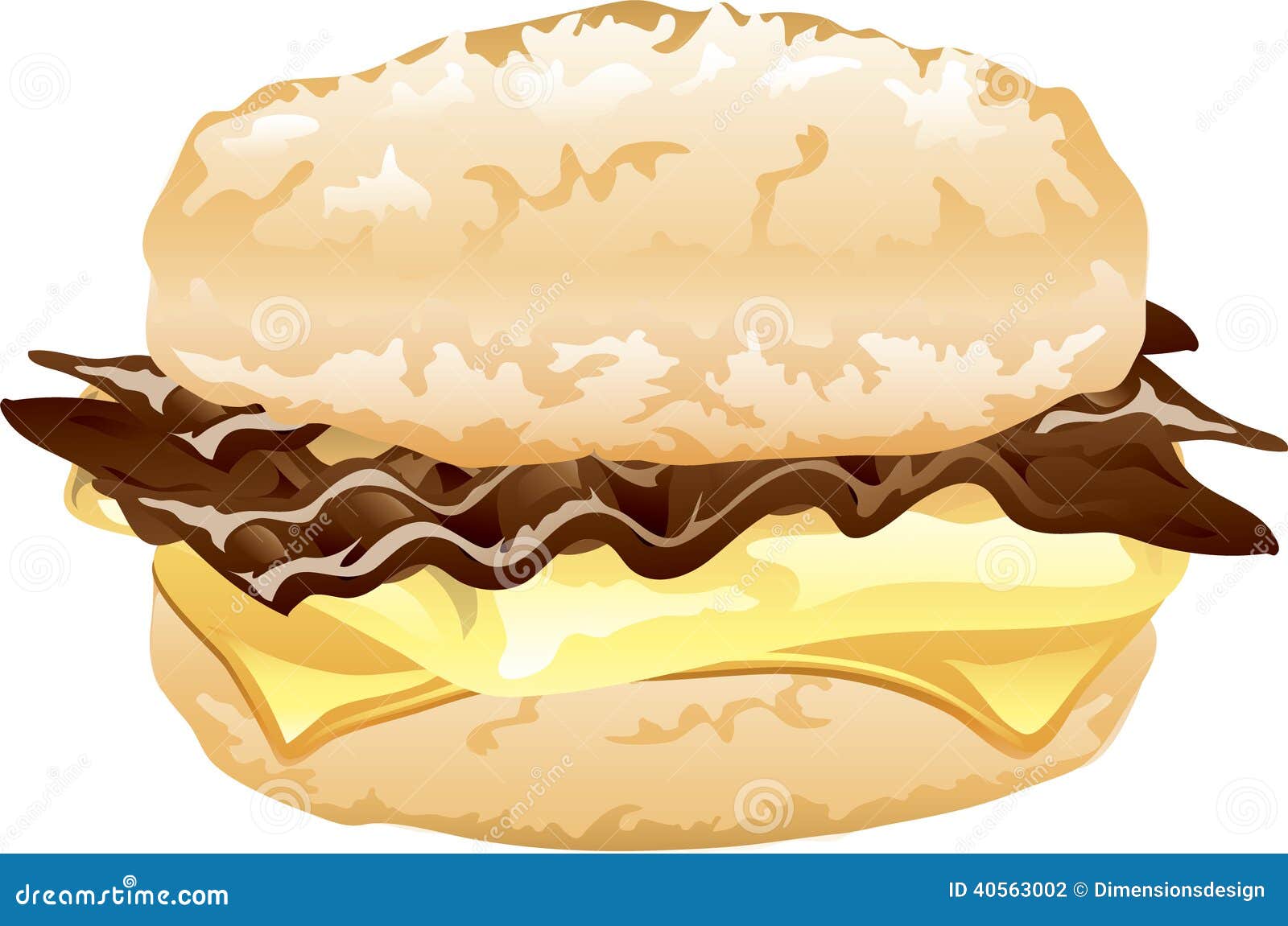 Breakfast Biscuit Vector Illustration | CartoonDealer.com #40563012