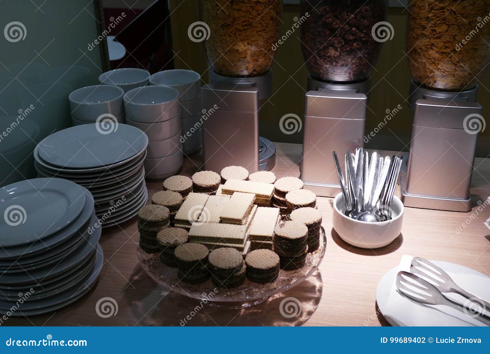 Breakfast with Biscuits Served in a Hotel Stock Photo - Image of crisp ...