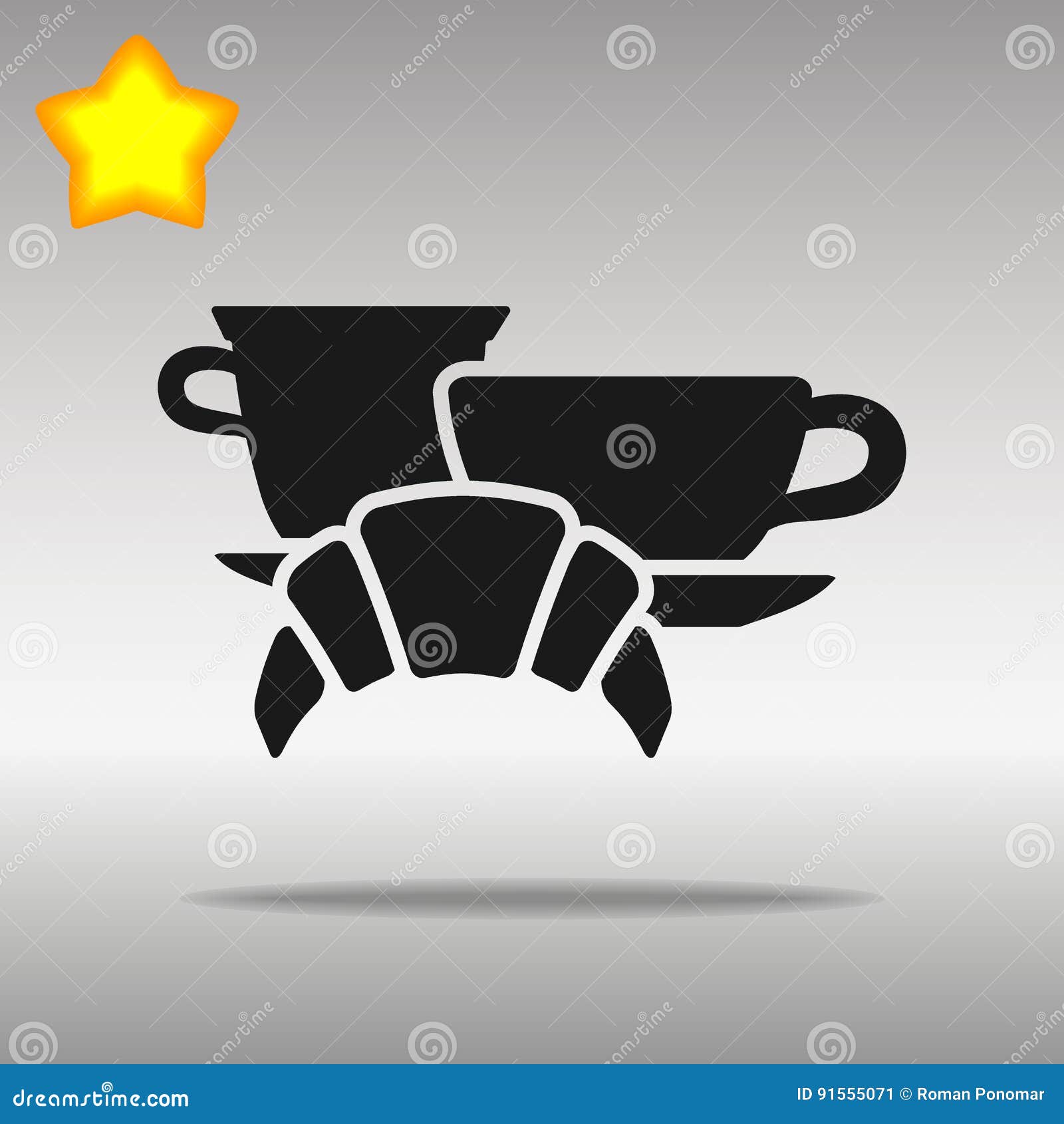 Breakfast Black Icon Button Logo Symbol Stock Vector - Illustration of ...