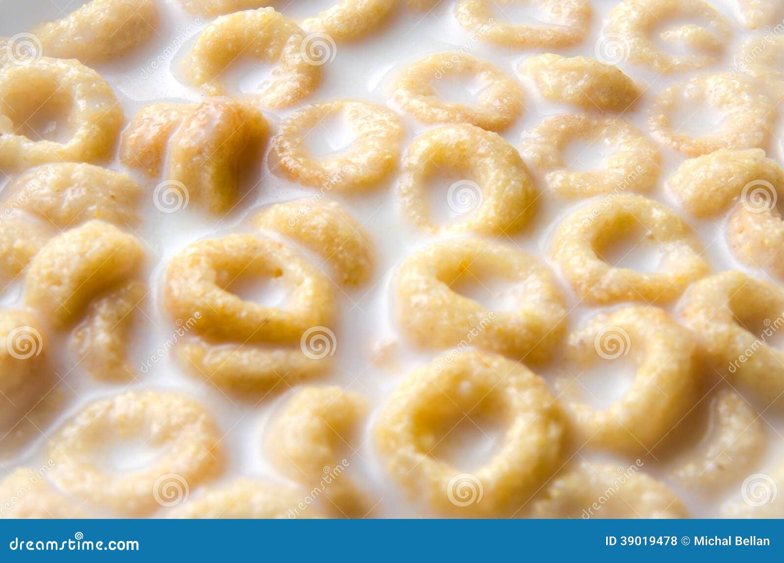 Breakfast Bowl Full of Honey Cornflakes Rings Stock Photo - Image of ...