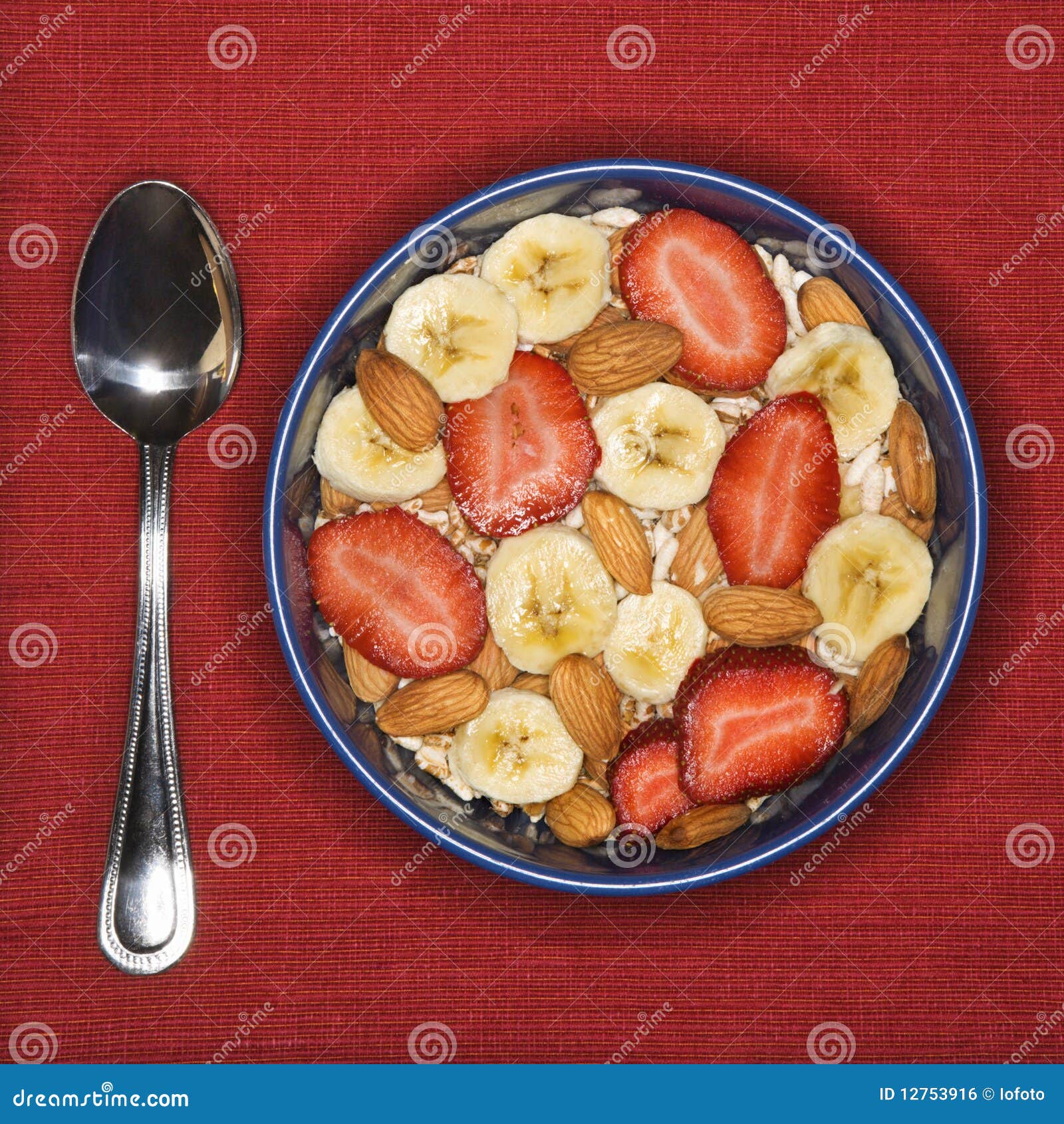 Breakfast Bowl and Spoon stock photo. Image of food, eating - 12753916