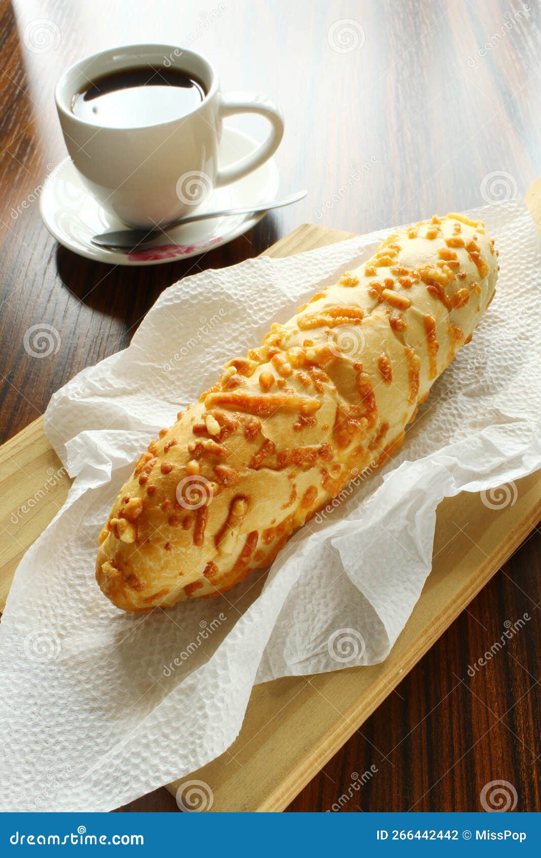 Breakfast in Brazil with Bread Called Baguette and Coffee Cup Stock ...