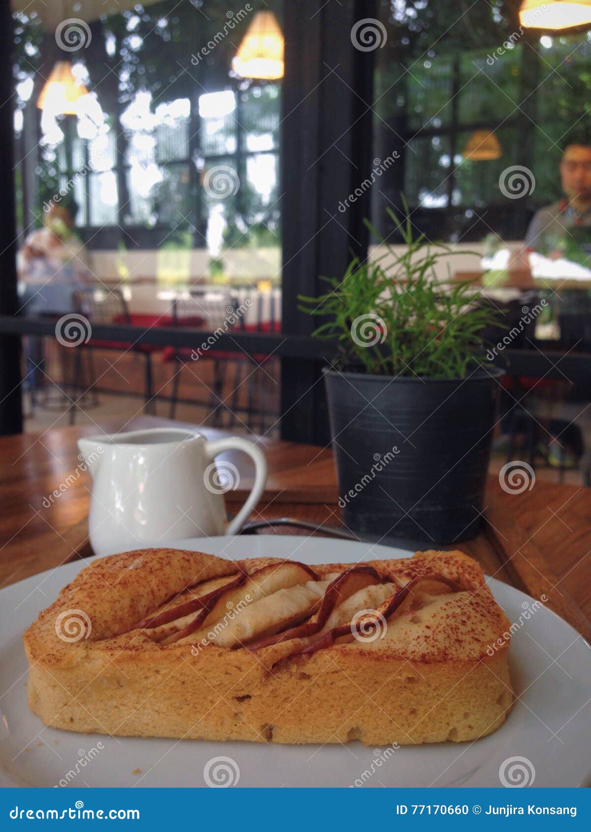 Breakfast bread top-view stock photo. Image of spoon - 77170660