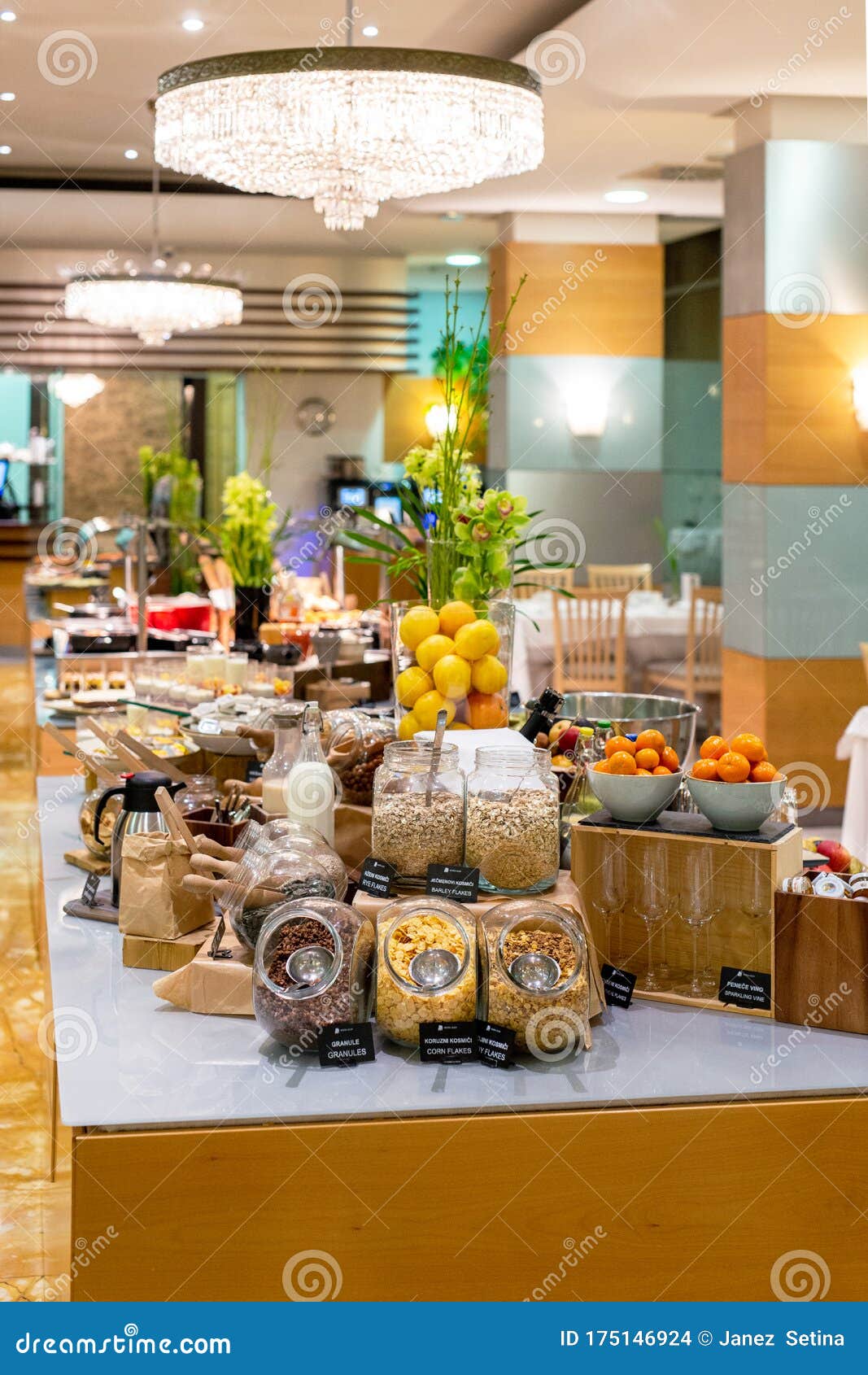 Breakfast Buffet Concept stock photo. Image of granite - 175146924