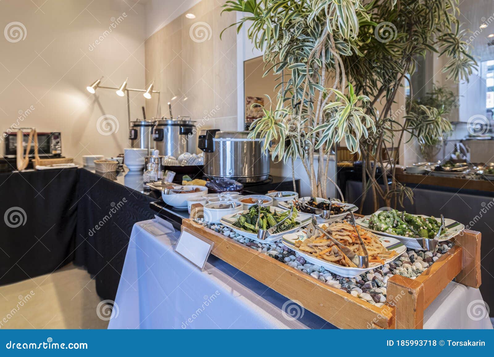 Breakfast Buffet Line stock photo. Image of decoration - 185993718