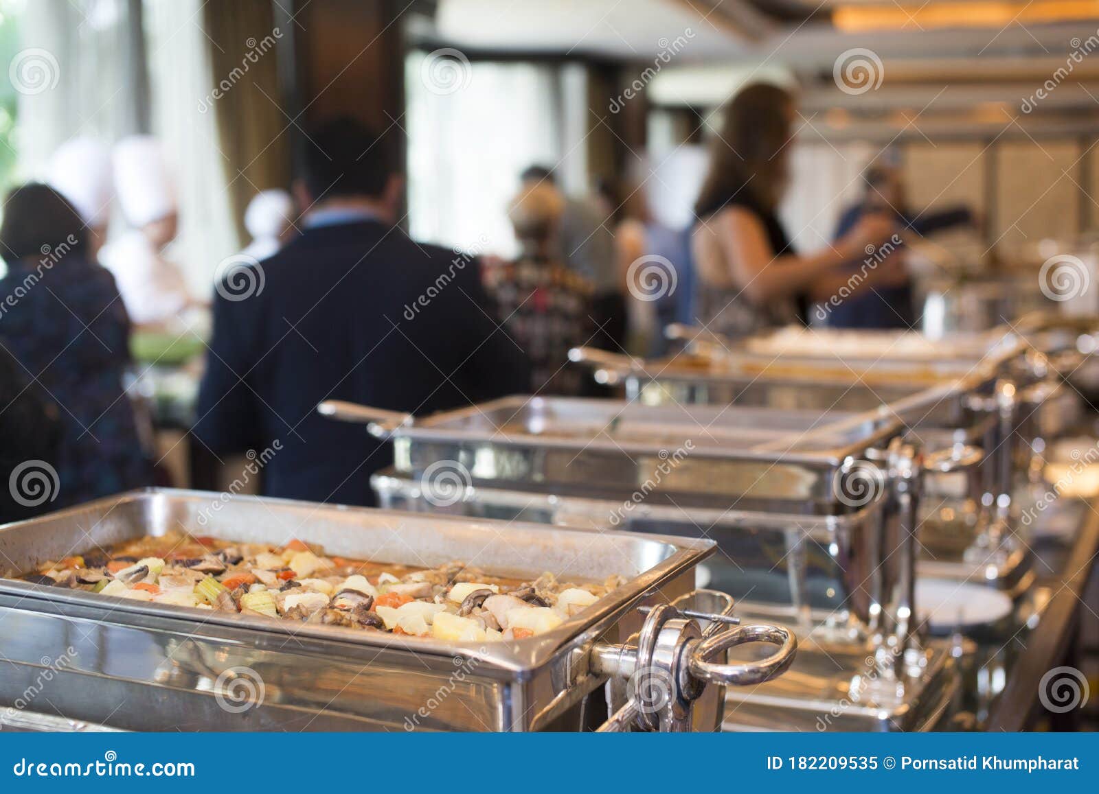 Breakfast Buffet for the Party or Conference in the Hotel Stock Image ...