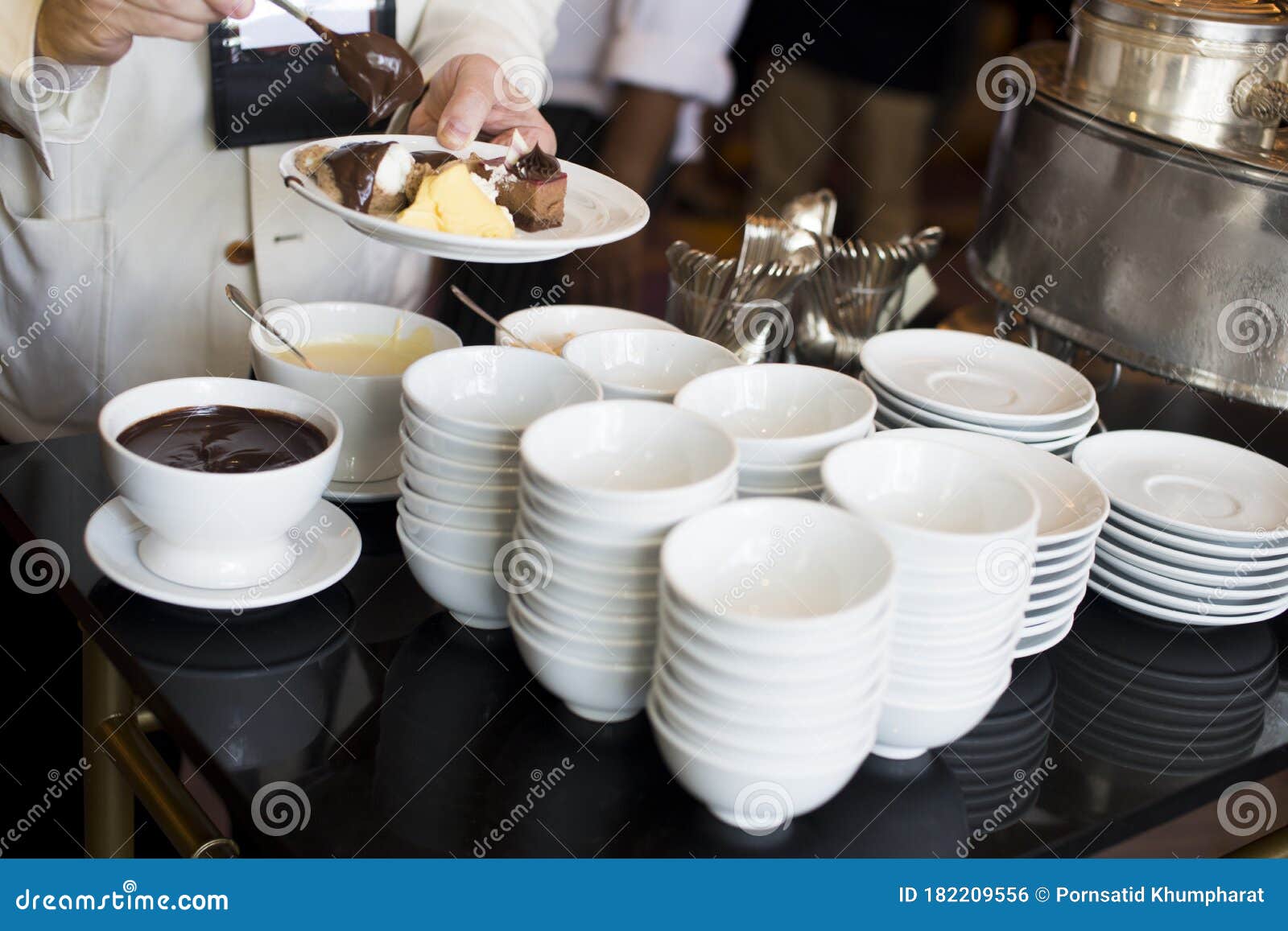 Breakfast Buffet for the Party or Conference in the Hotel Stock Photo ...