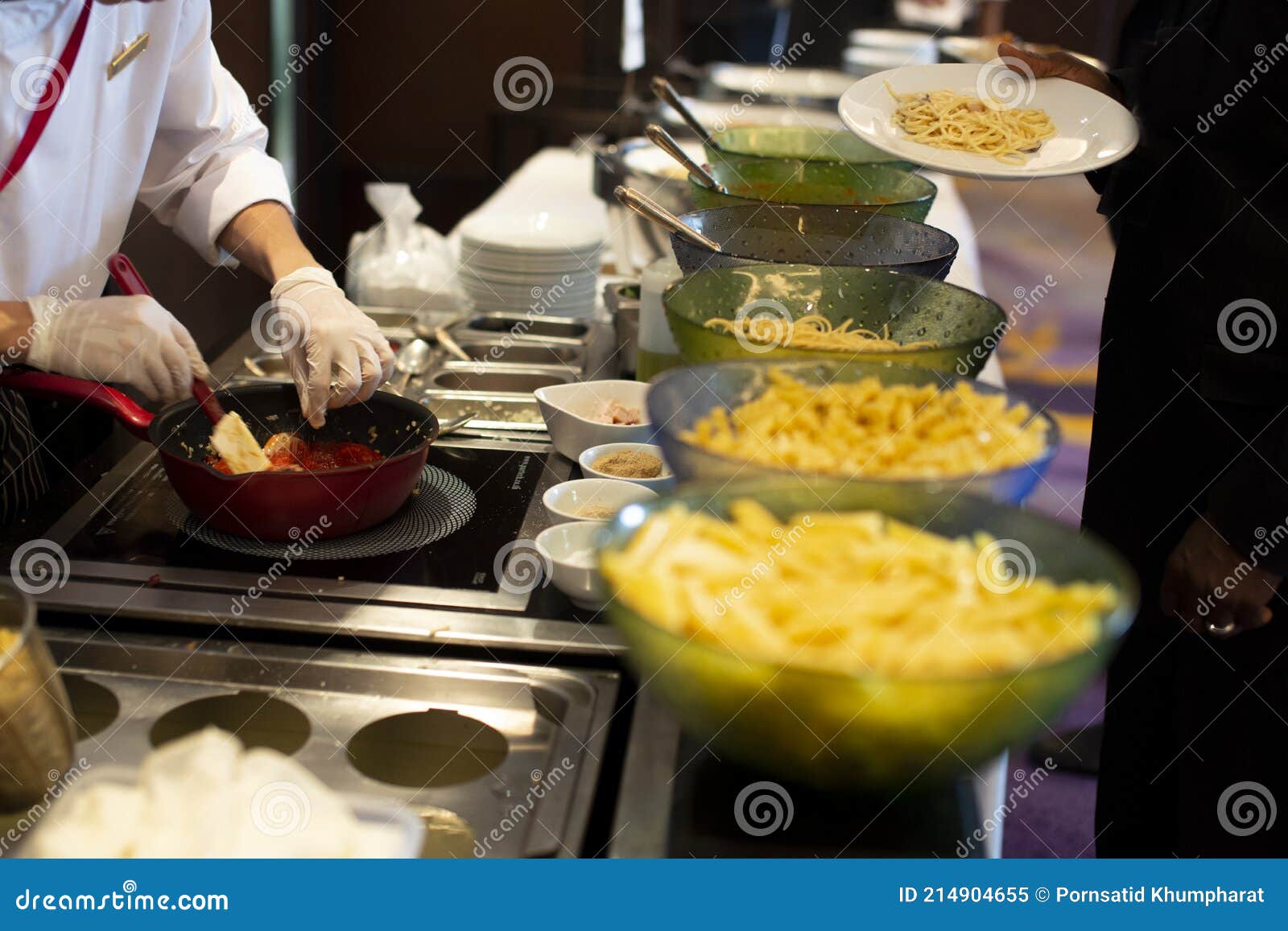 Breakfast Buffet for the Party or Conference in the Hotel Stock Image ...