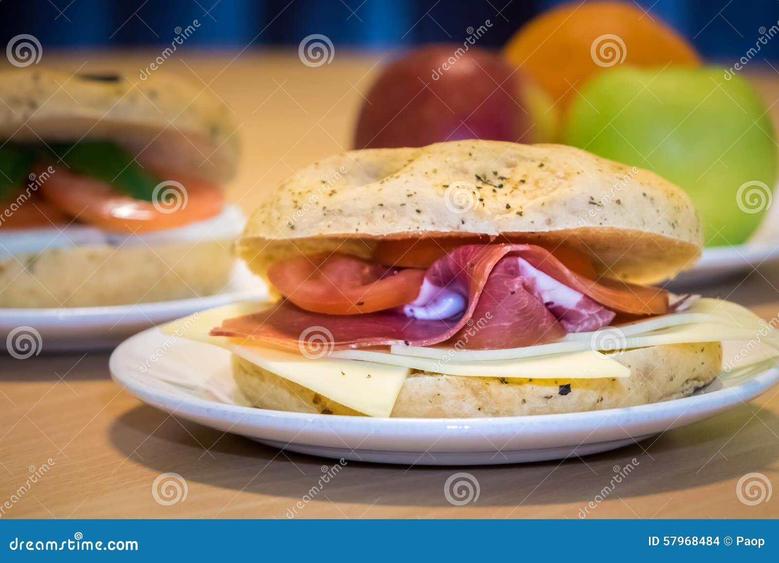 Breakfast bun stock photo. Image of buffalo, cheese, healthy - 57968484