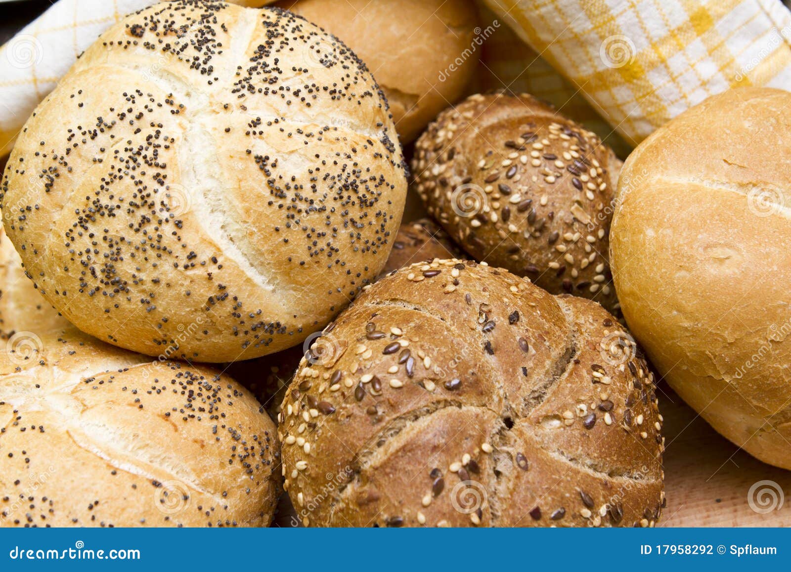 Breakfast buns rolls stock photo. Image of meal, board - 17958292