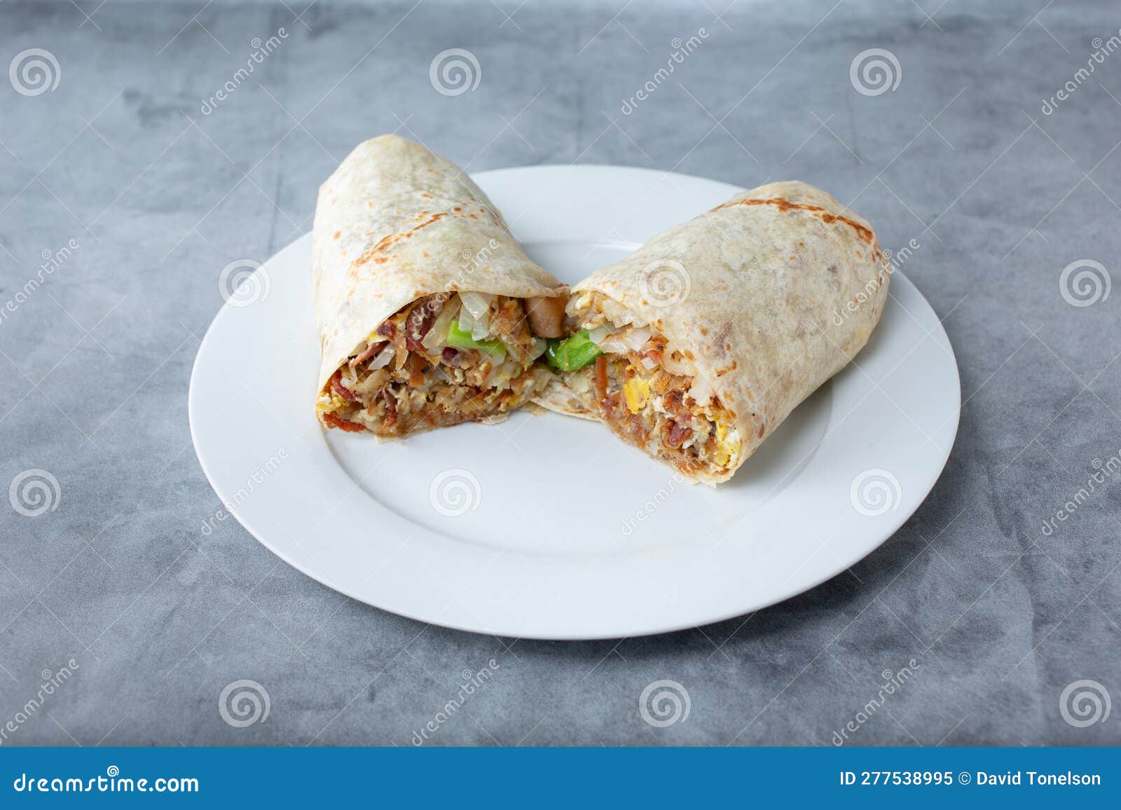 Breakfast burrito plate stock image. Image of food, lifestyle - 277538995
