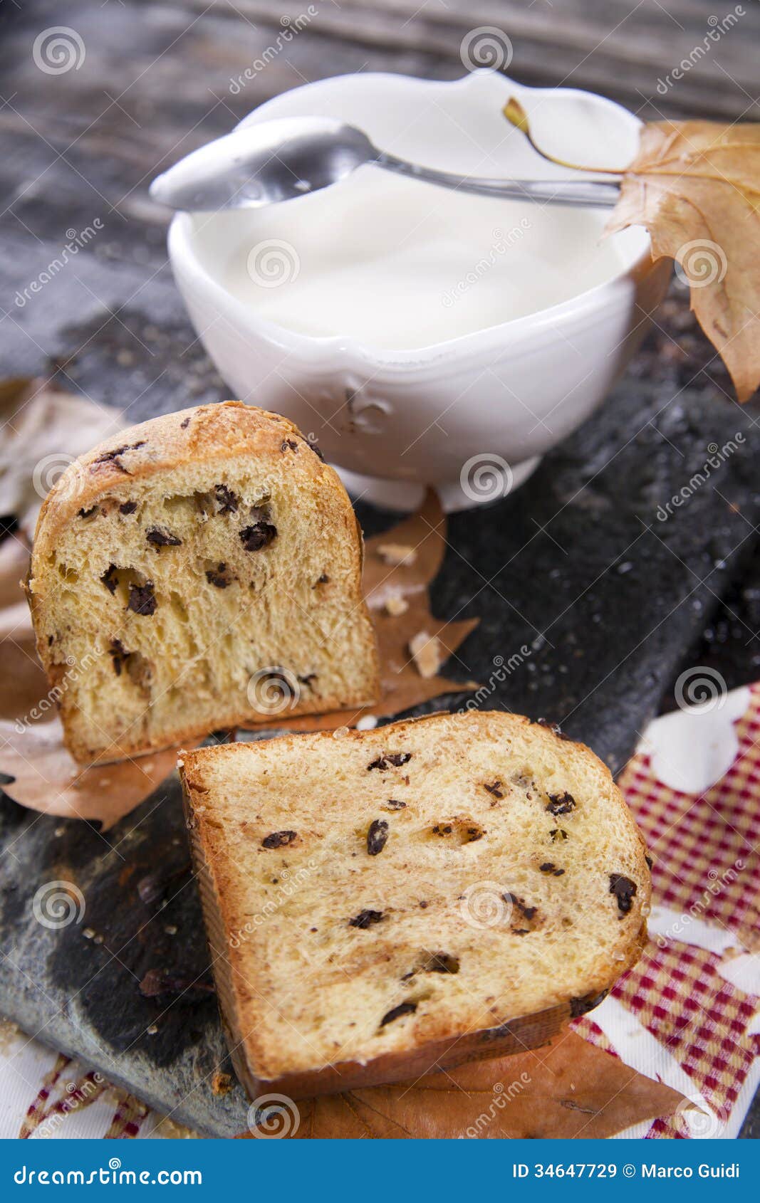 Breakfast with Cake and Milk Stock Image - Image of christmas, life ...