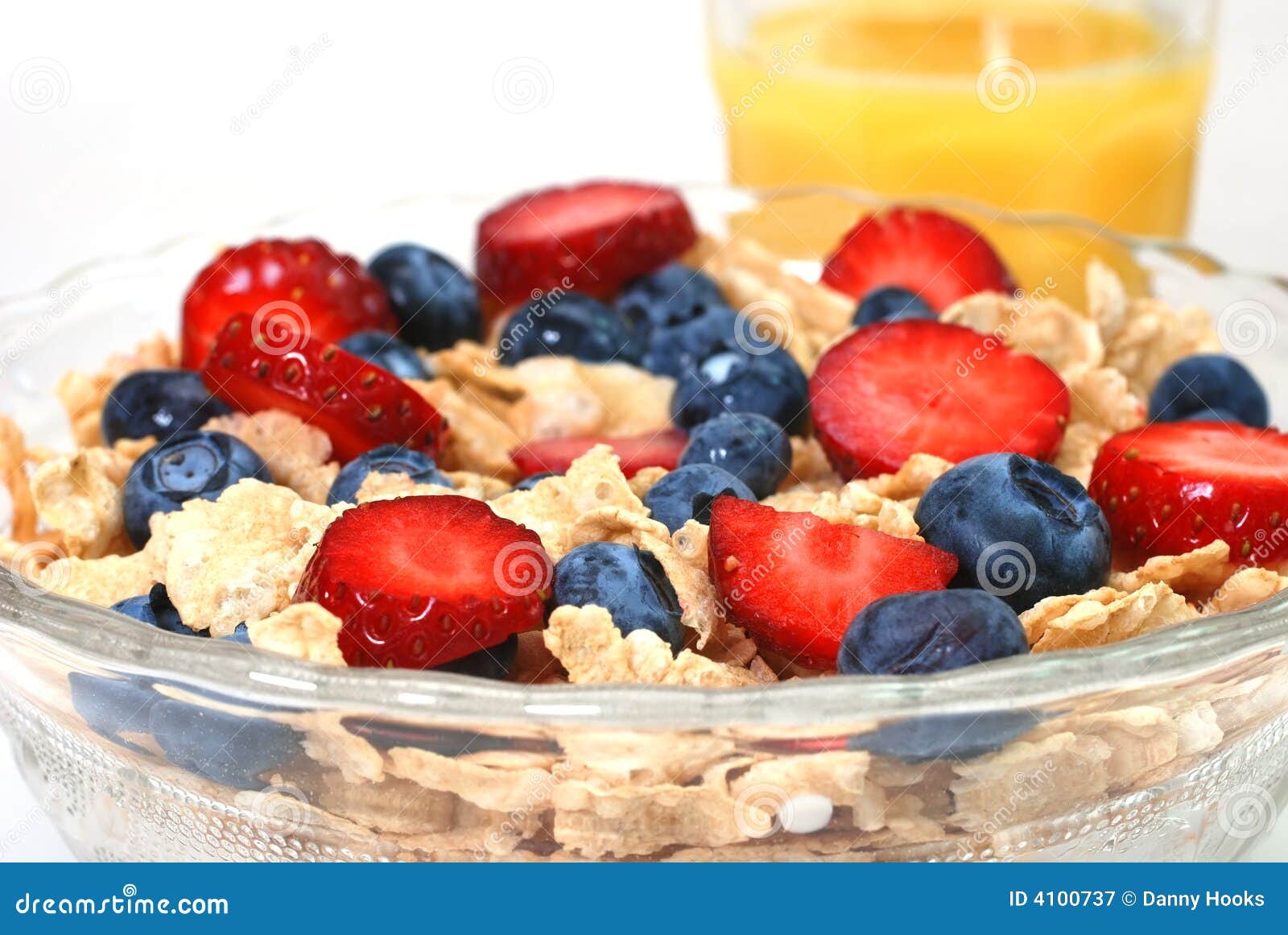 Breakfast Cereal Bowl With Milk And Mixed Fruits Royalty-Free Stock ...