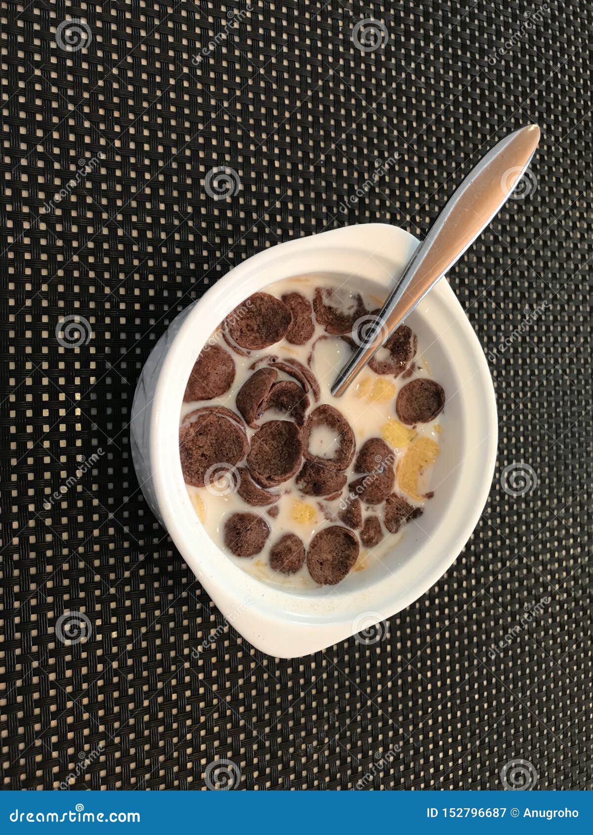 Breakfast Cereal with Dotted Map As Background. Stock Image - Image of ...