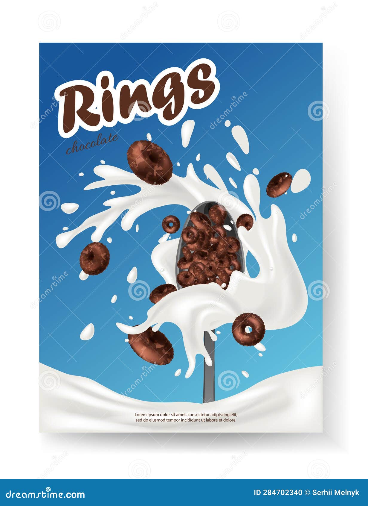 Breakfast cereal poster stock vector. Illustration of tasty - 284702340