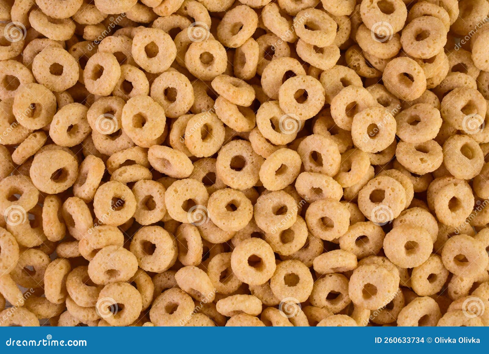 Breakfast Cereal. Cereal Rings with Honey Background. Stock Photo ...