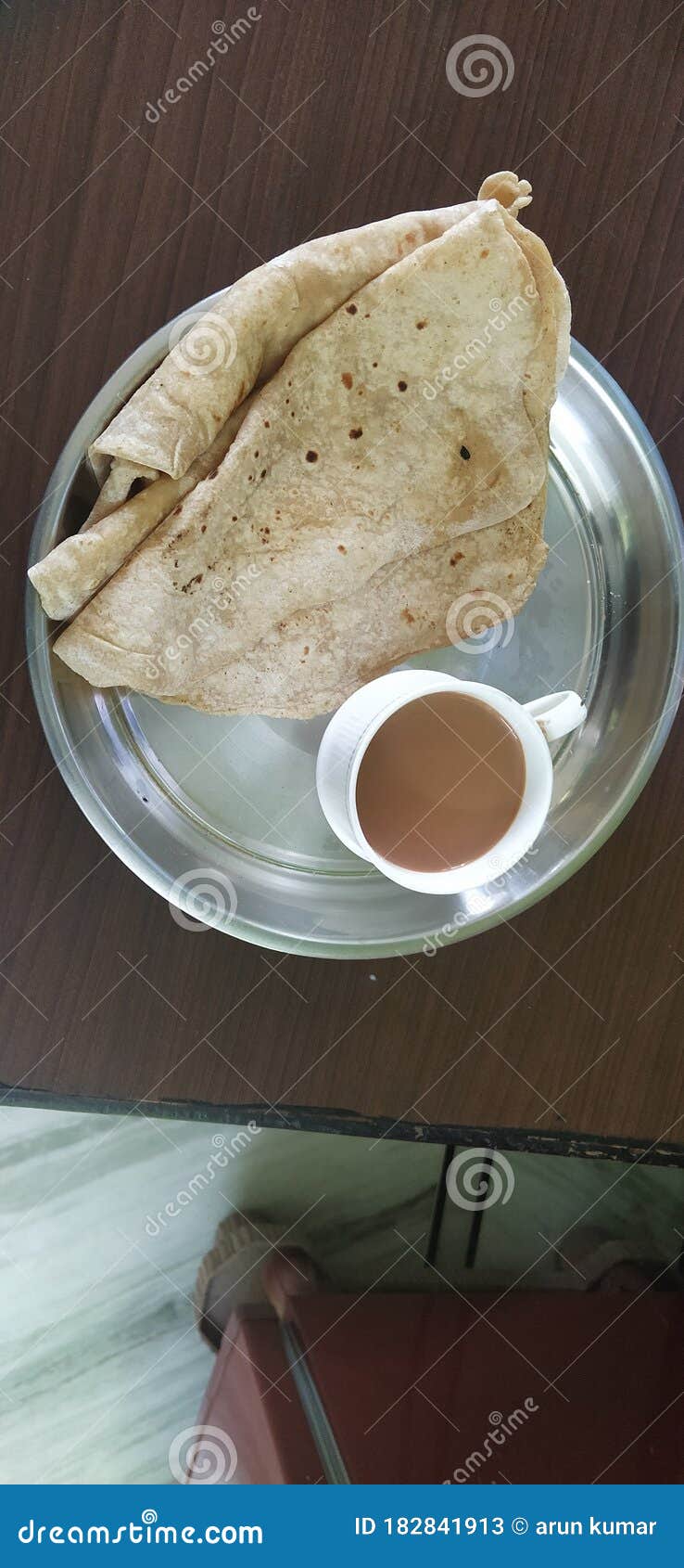 Breakfast Chapathi with Tea Stock Image - Image of tiffin, chapathi ...