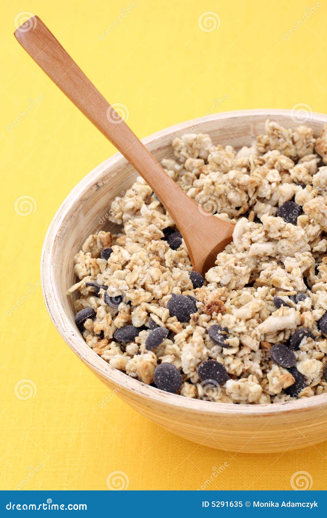 Breakfast - Chocolate Musli Stock Image - Image of spoon, breakfast ...