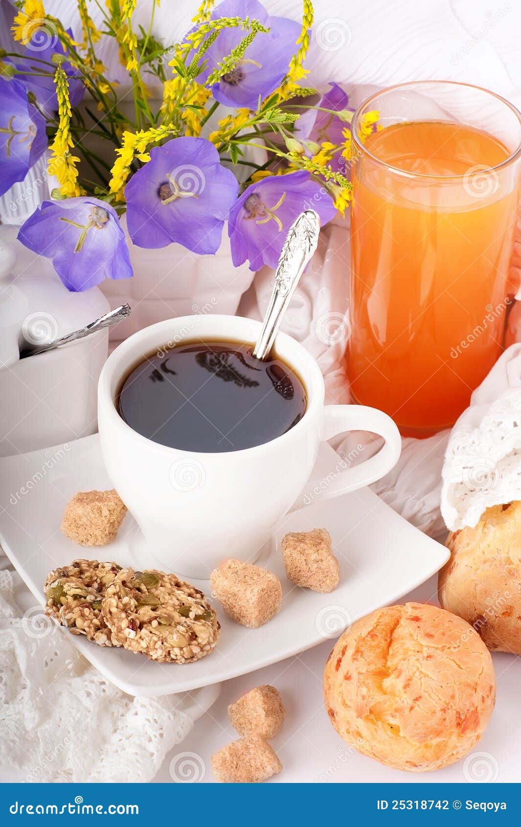 Breakfast from coffee stock photo. Image of milk, golden - 25318742