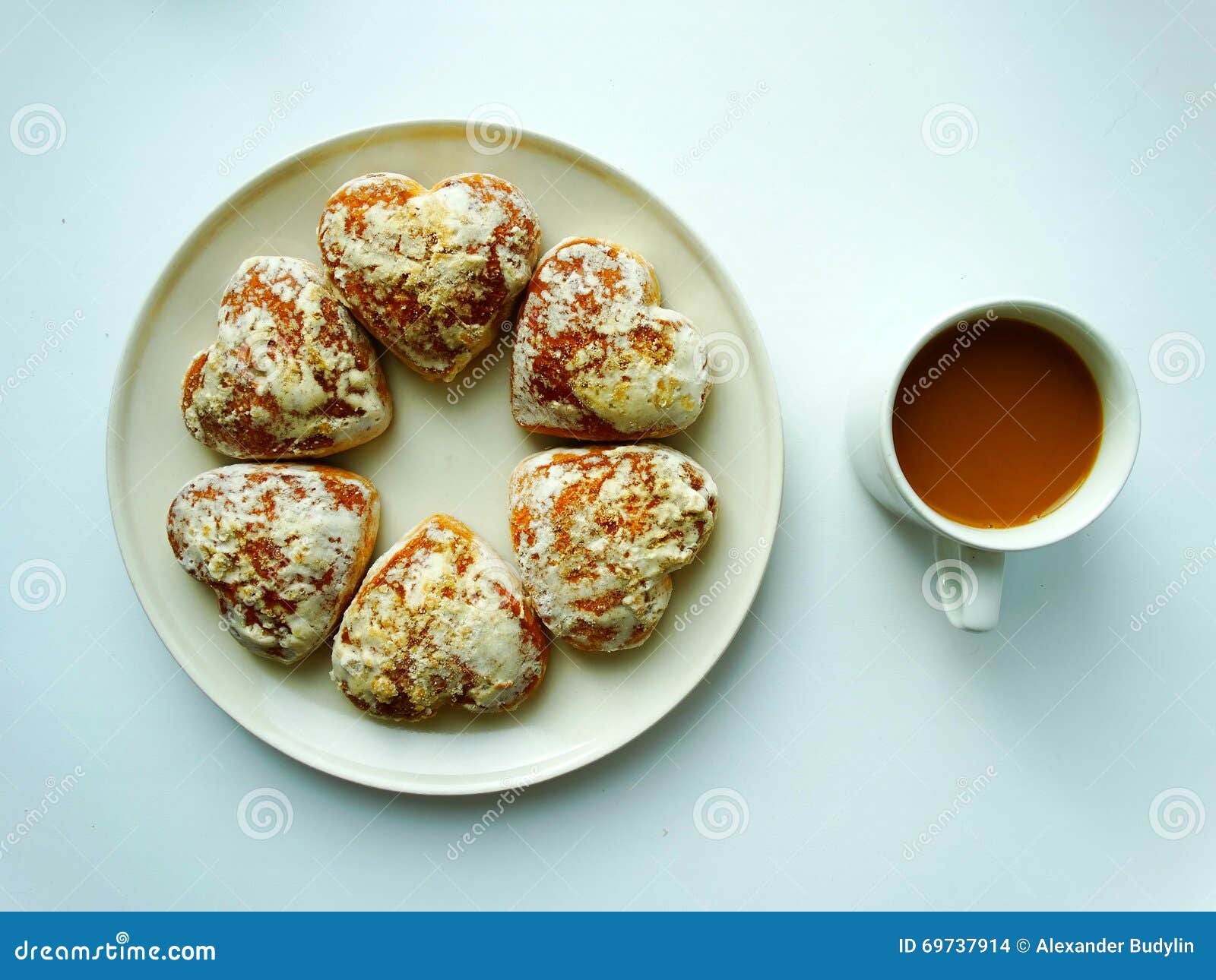 Breakfast with Coffee and Cookies. Stock Photo - Image of coffee, dish ...
