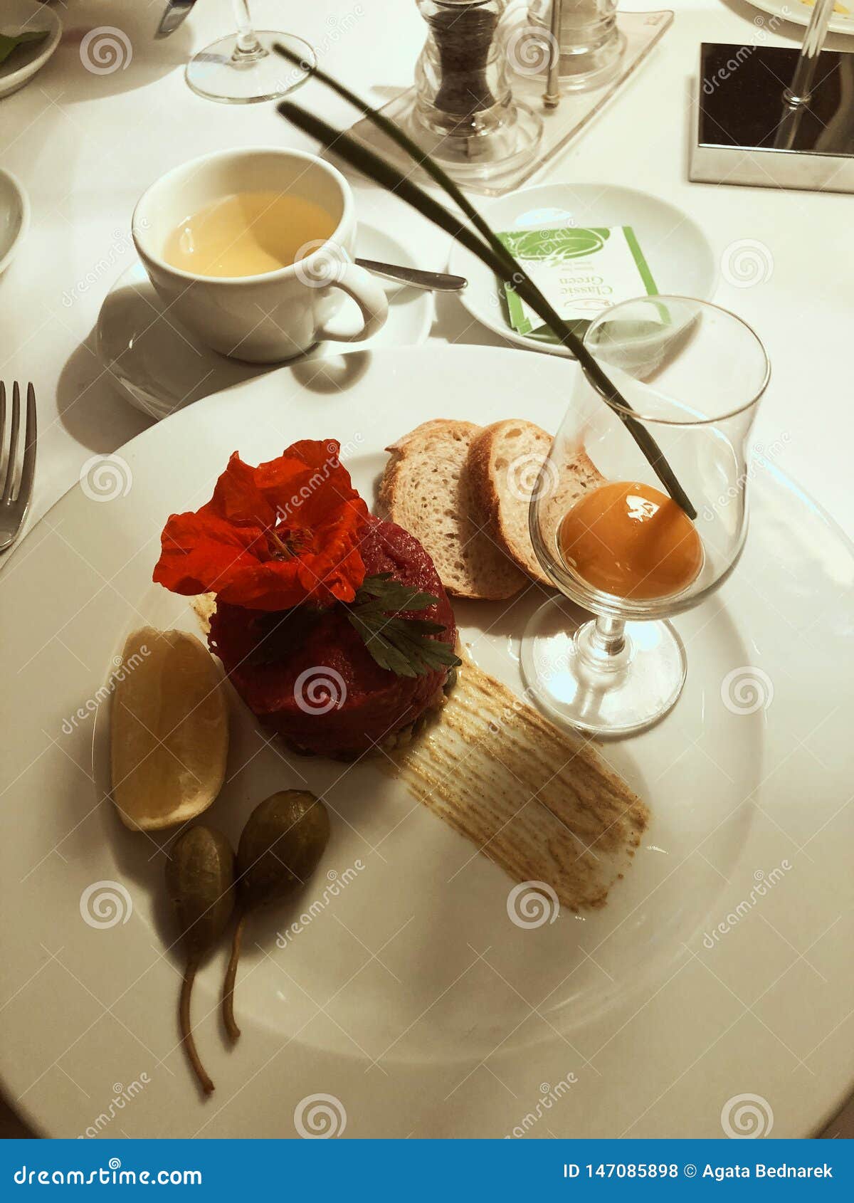 Breakfast with Coffee and Tea Stock Photo - Image of rustic, coffee ...