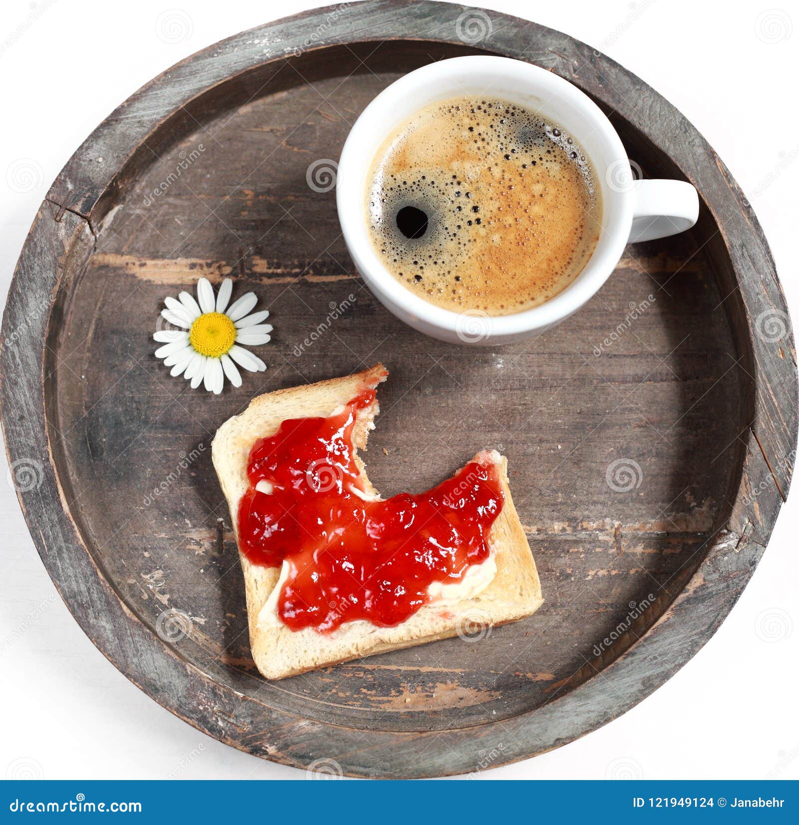 Breakfast with Coffee and Toast Stock Photo - Image of morning, food ...
