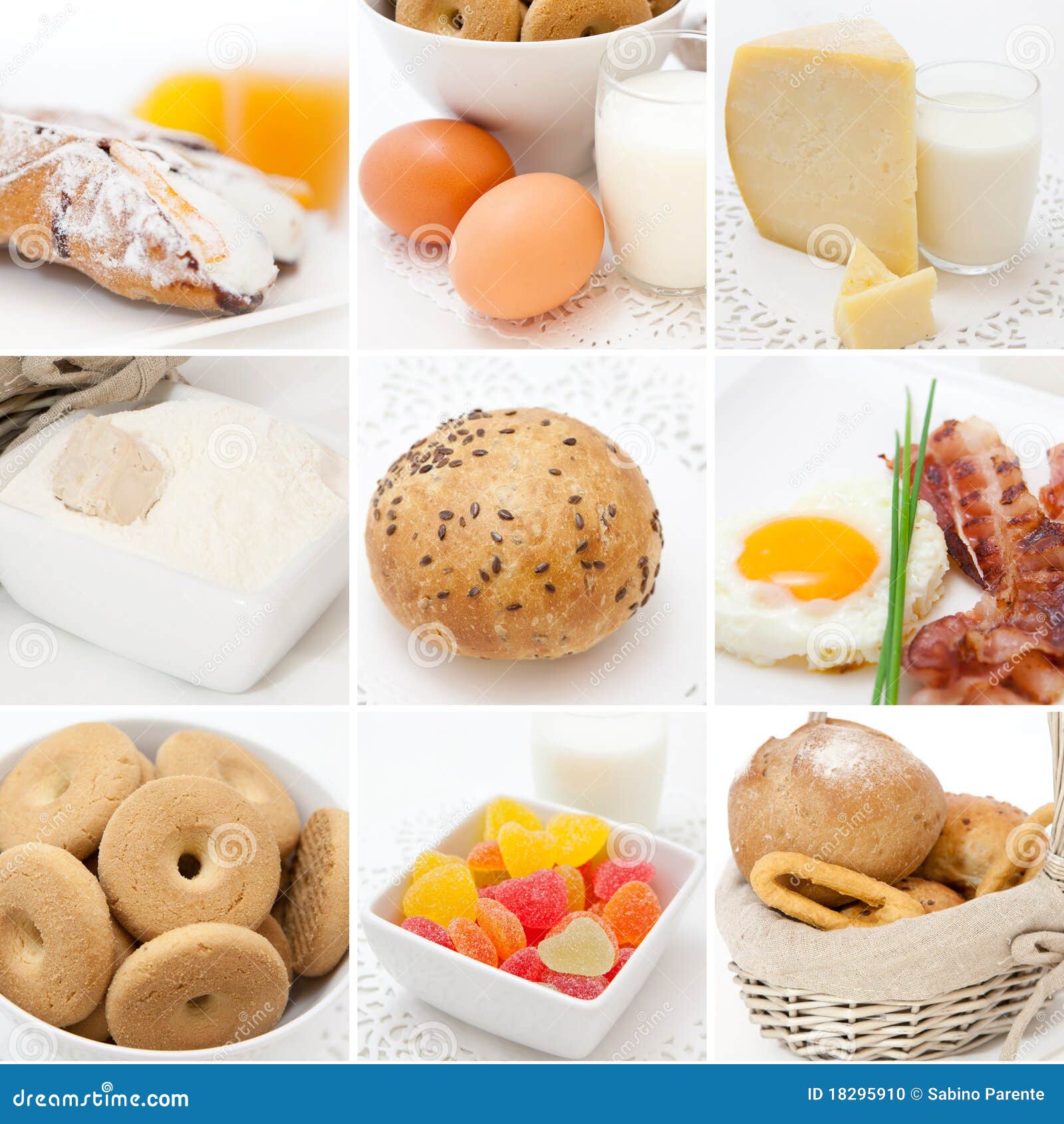 Breakfast collage stock photo. Image of meal, breakfast - 18295910