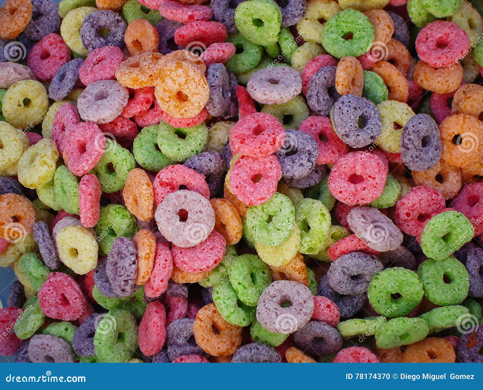 Breakfast colored cereals stock photo. Image of shape - 78174370