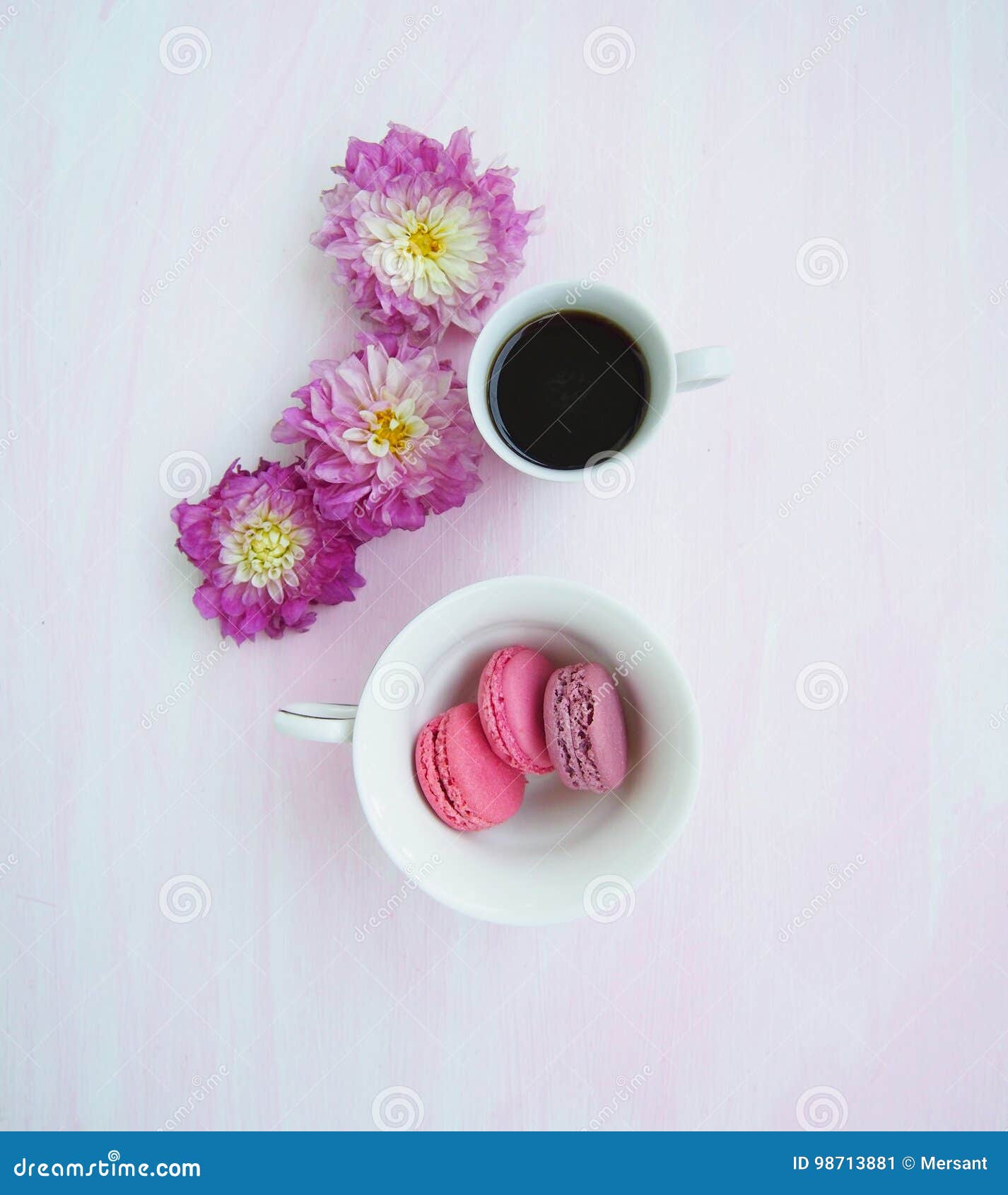 Breakfast with Colorful Flowers Stock Image - Image of leaf, flowers ...