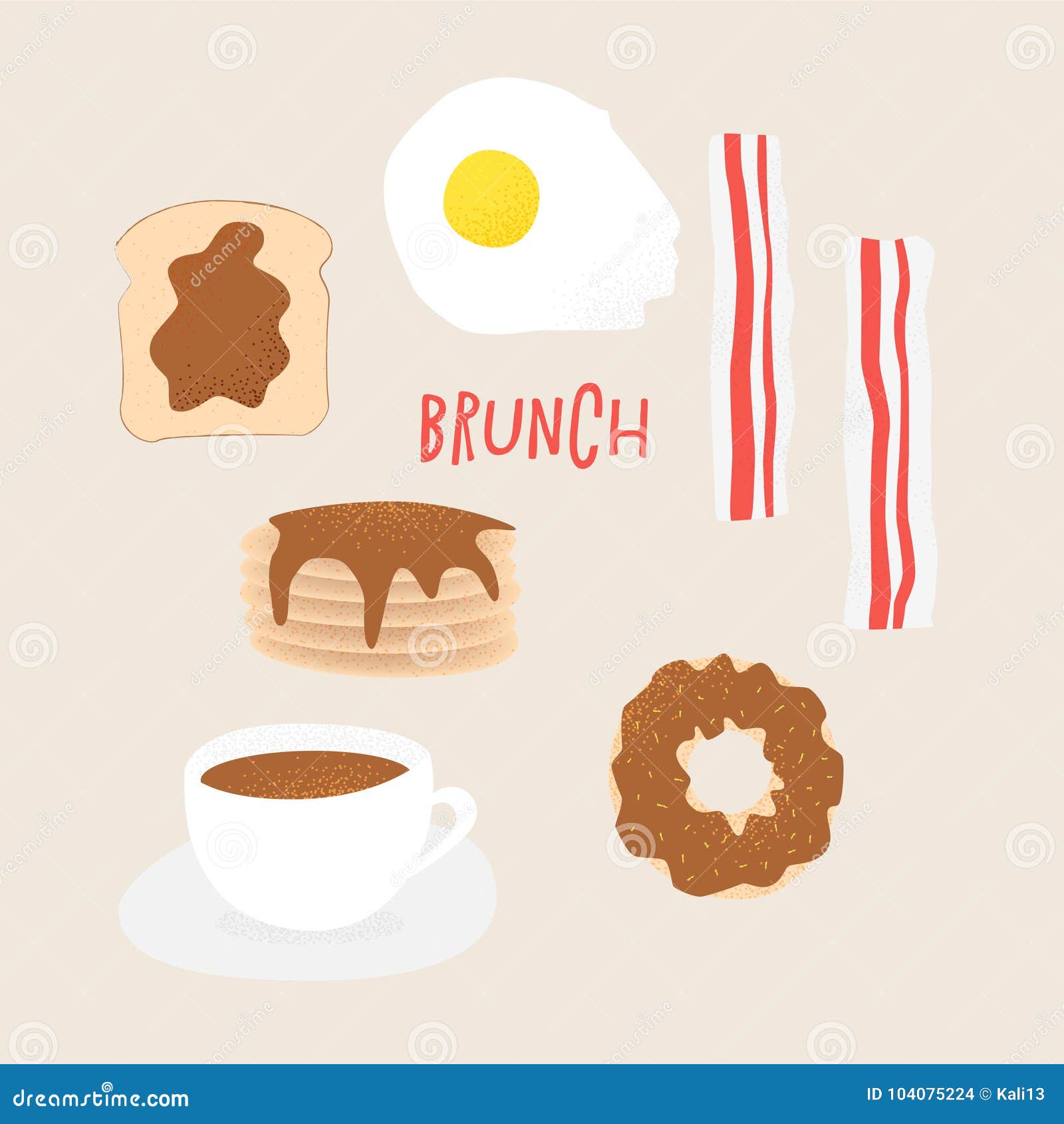 Breakfast Concept, Brunch Illustration Stock Illustration ...