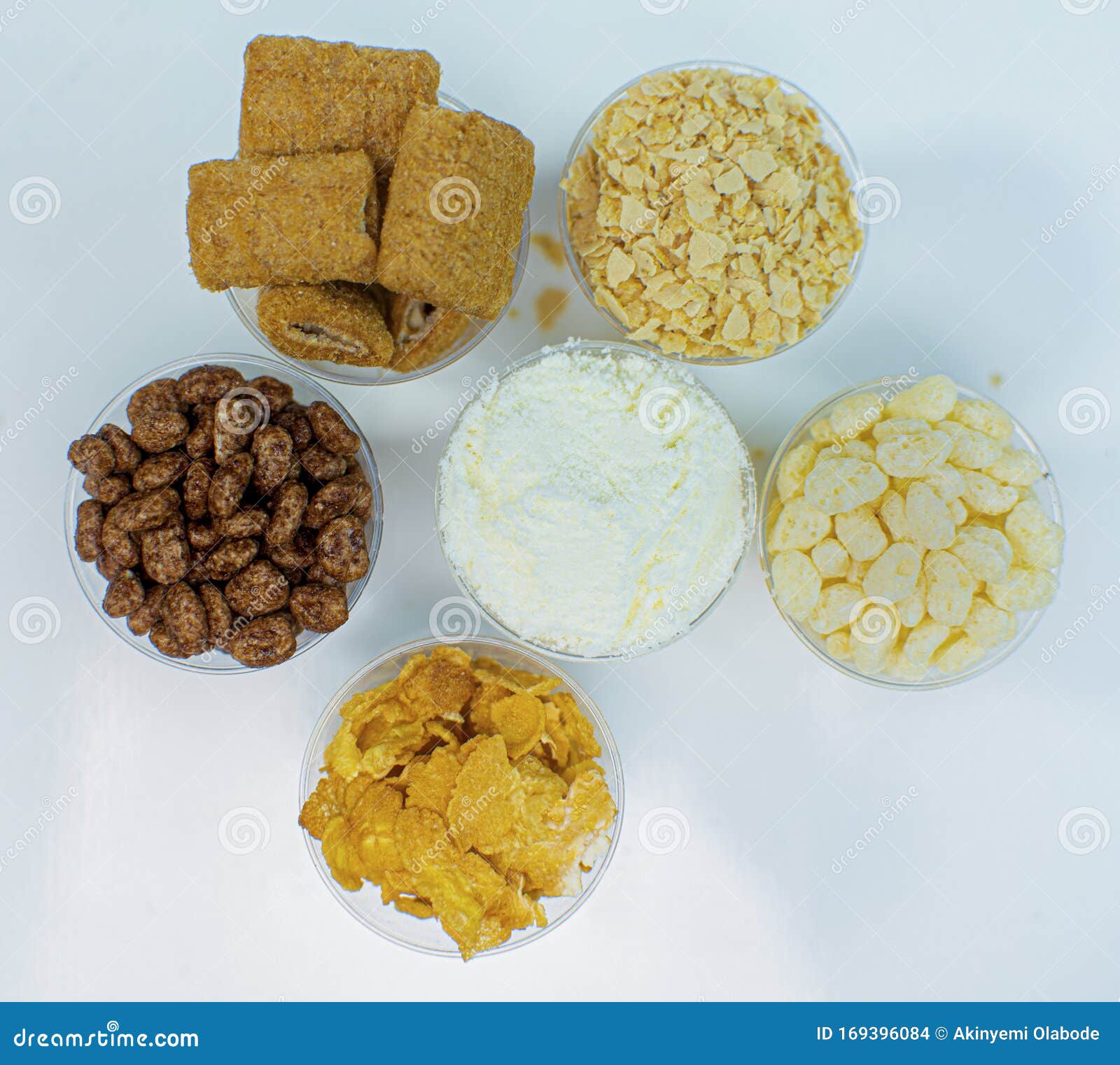Top View of Cereals Types in a Cup. Breakfast Concept Stock Photo ...